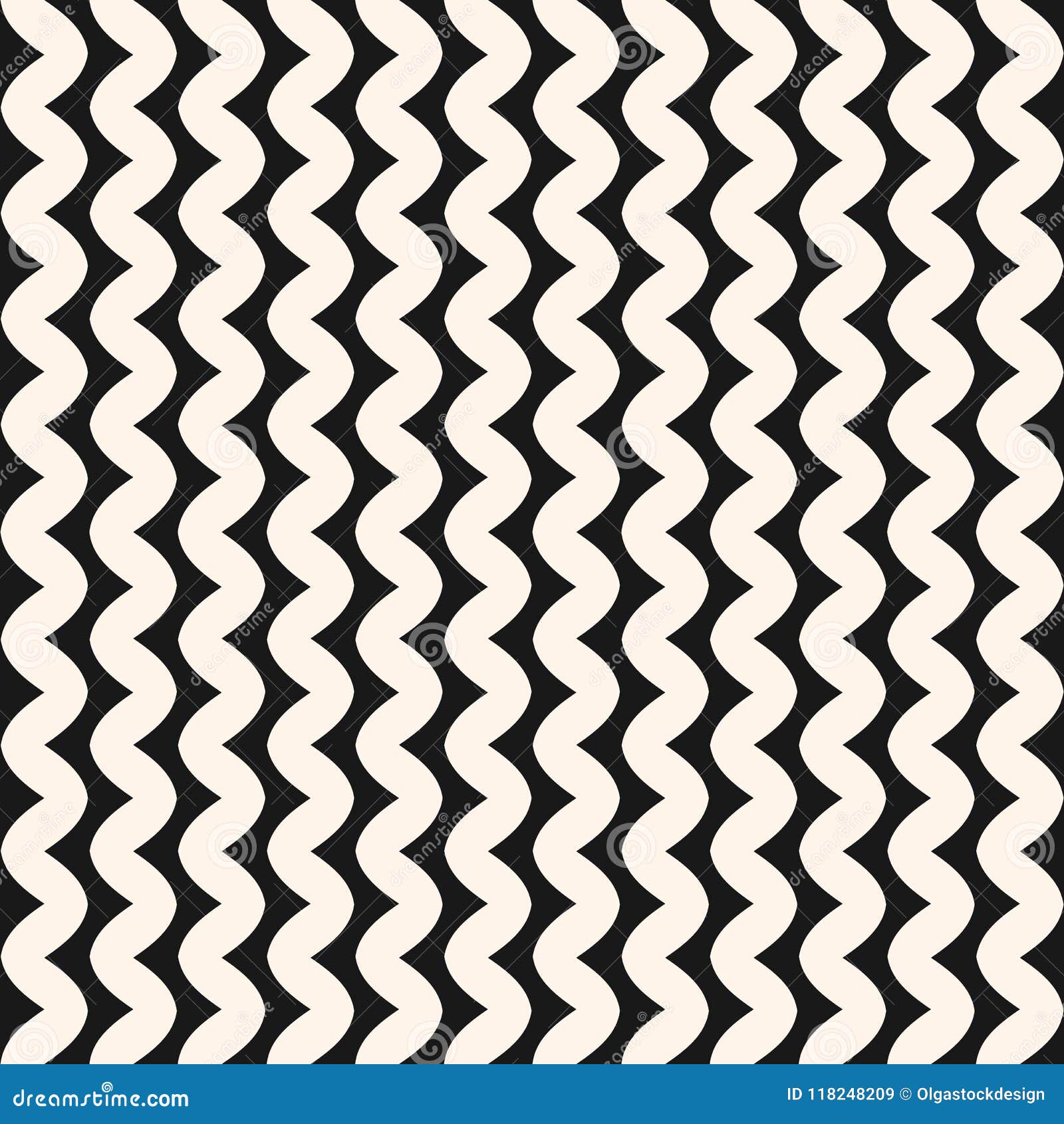 Vertical Wavy Lines Seamless Pattern. Stylish Design for Decor, Textile ...