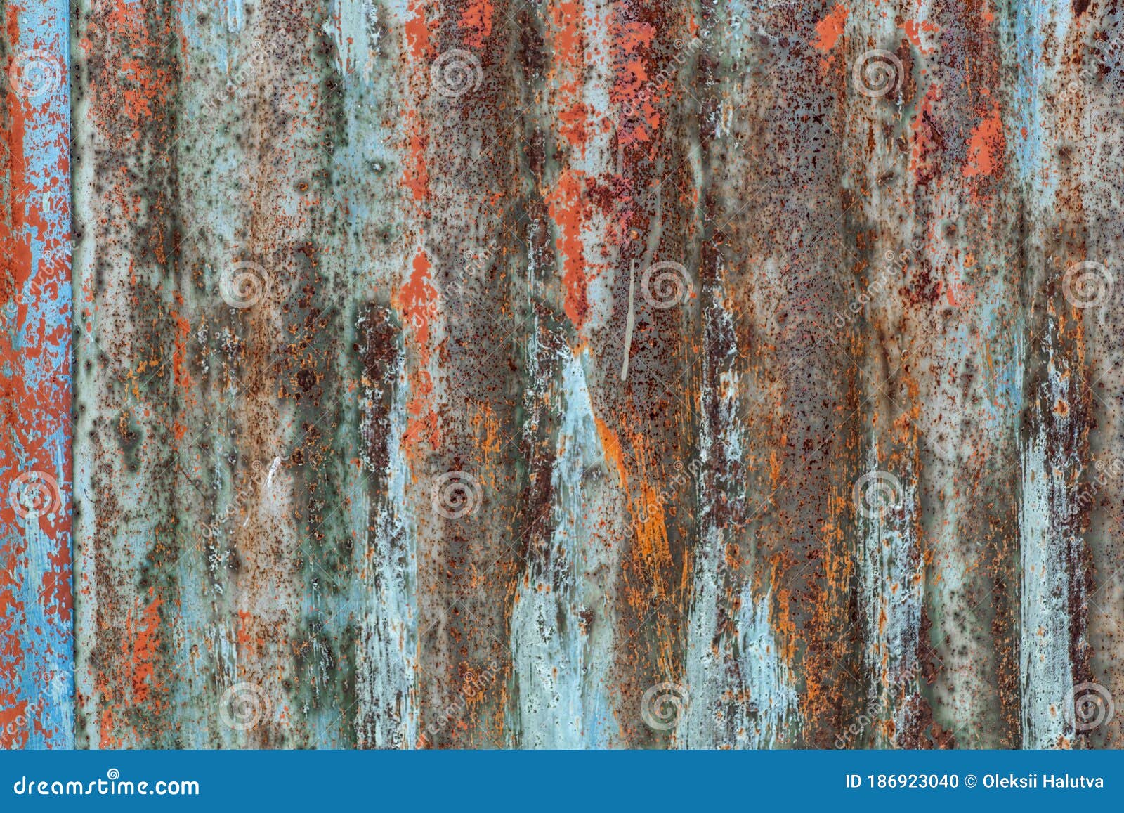 Vertical Wavy Pattern on Corrugated Metal Sheet Texture Stock Photo ...