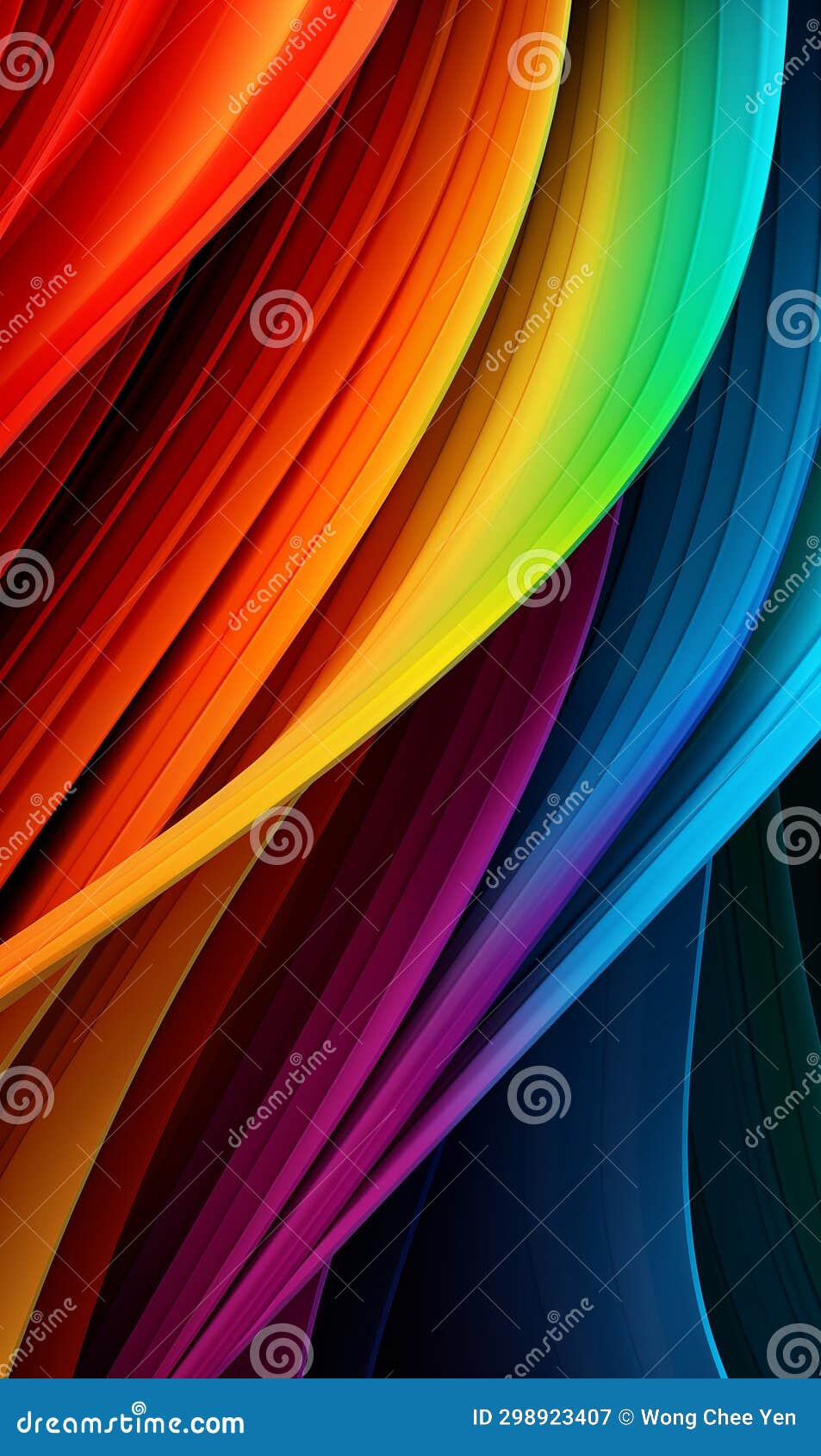 Vertical Wavy Shapes Colourful Spectrum Wallpaper Stock Illustration ...