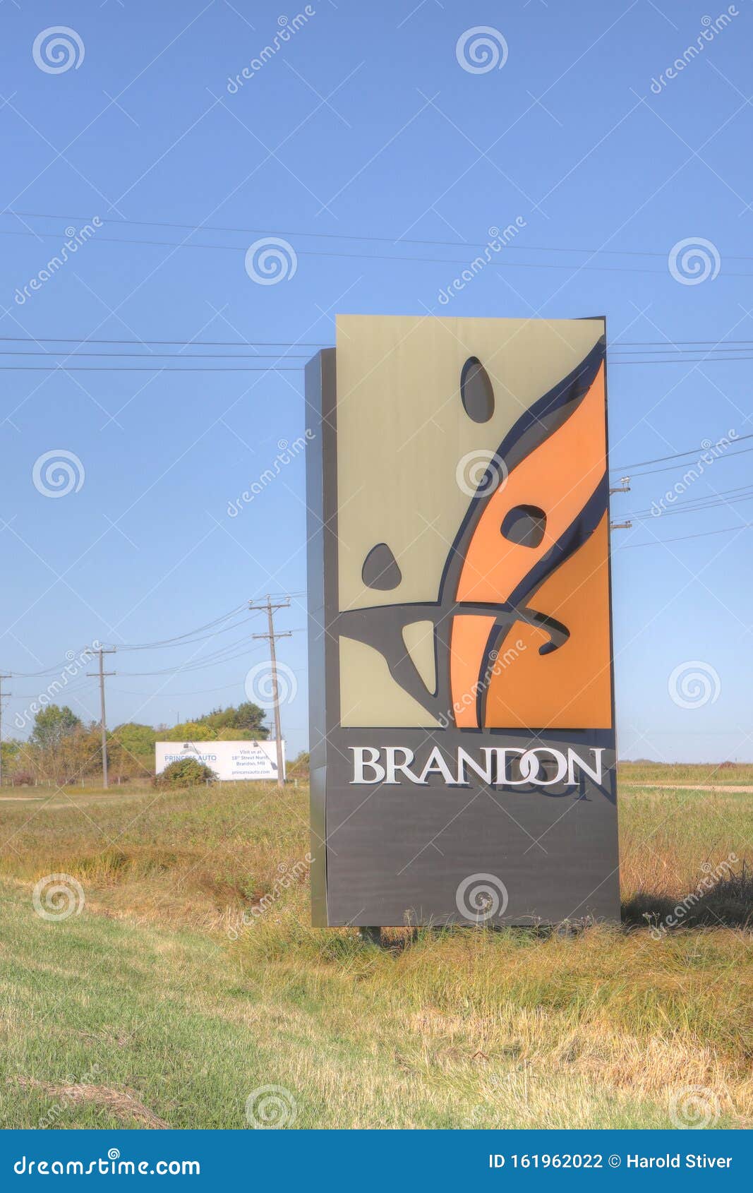 Vertical of Welcome Sign To Brandon, Manitoba, Canada Editorial ...