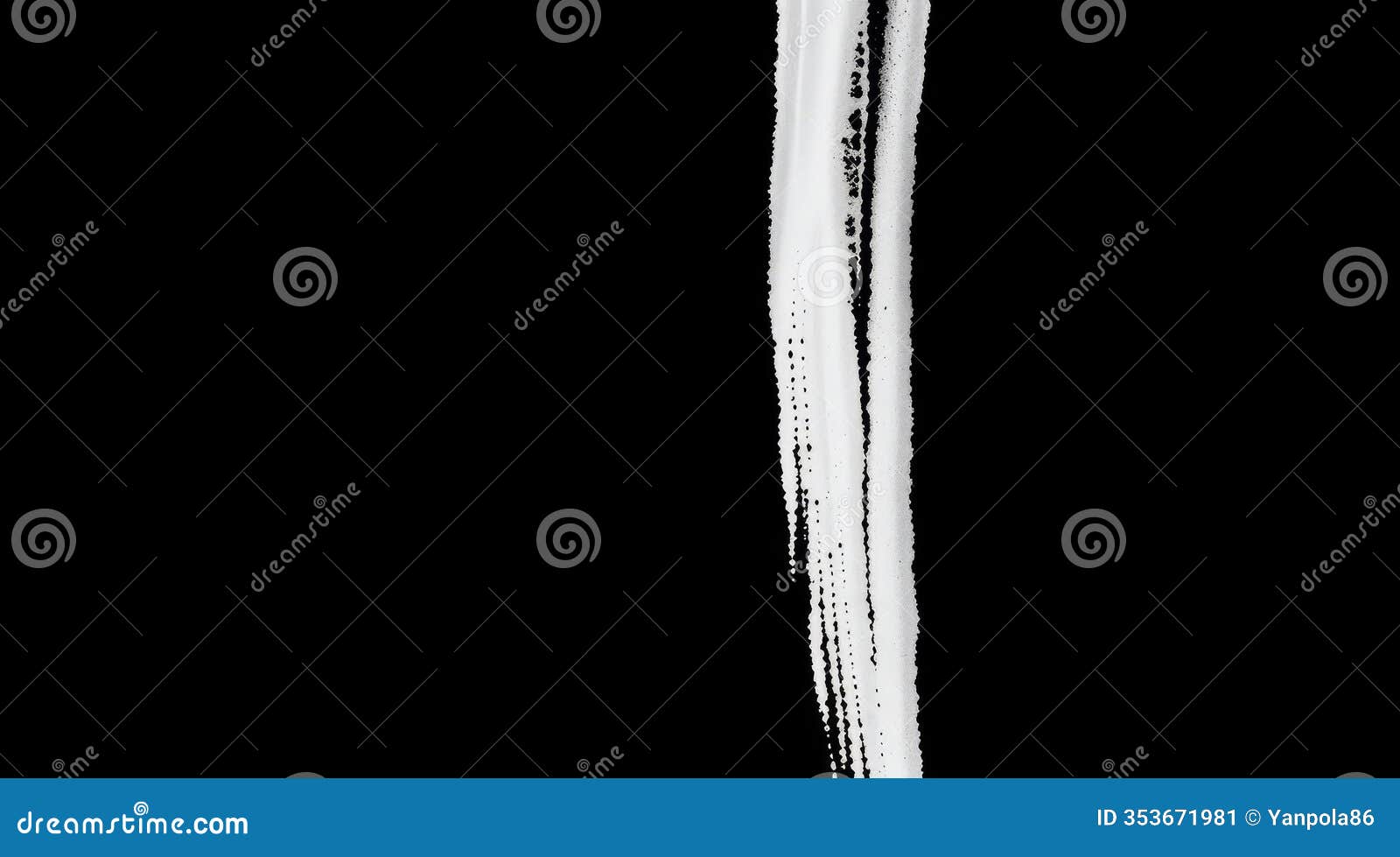 Vertical White Brushstroke on Black Background, Bold and Minimalist ...
