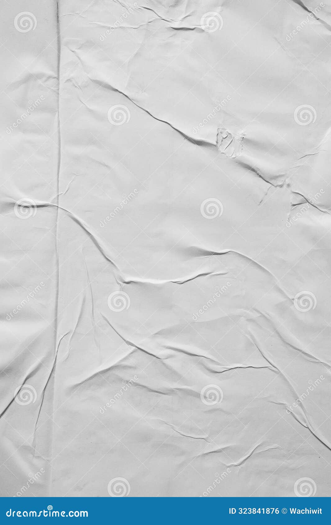 Vertical White Crumpled Paper Poster Texture Background Stock Photo ...