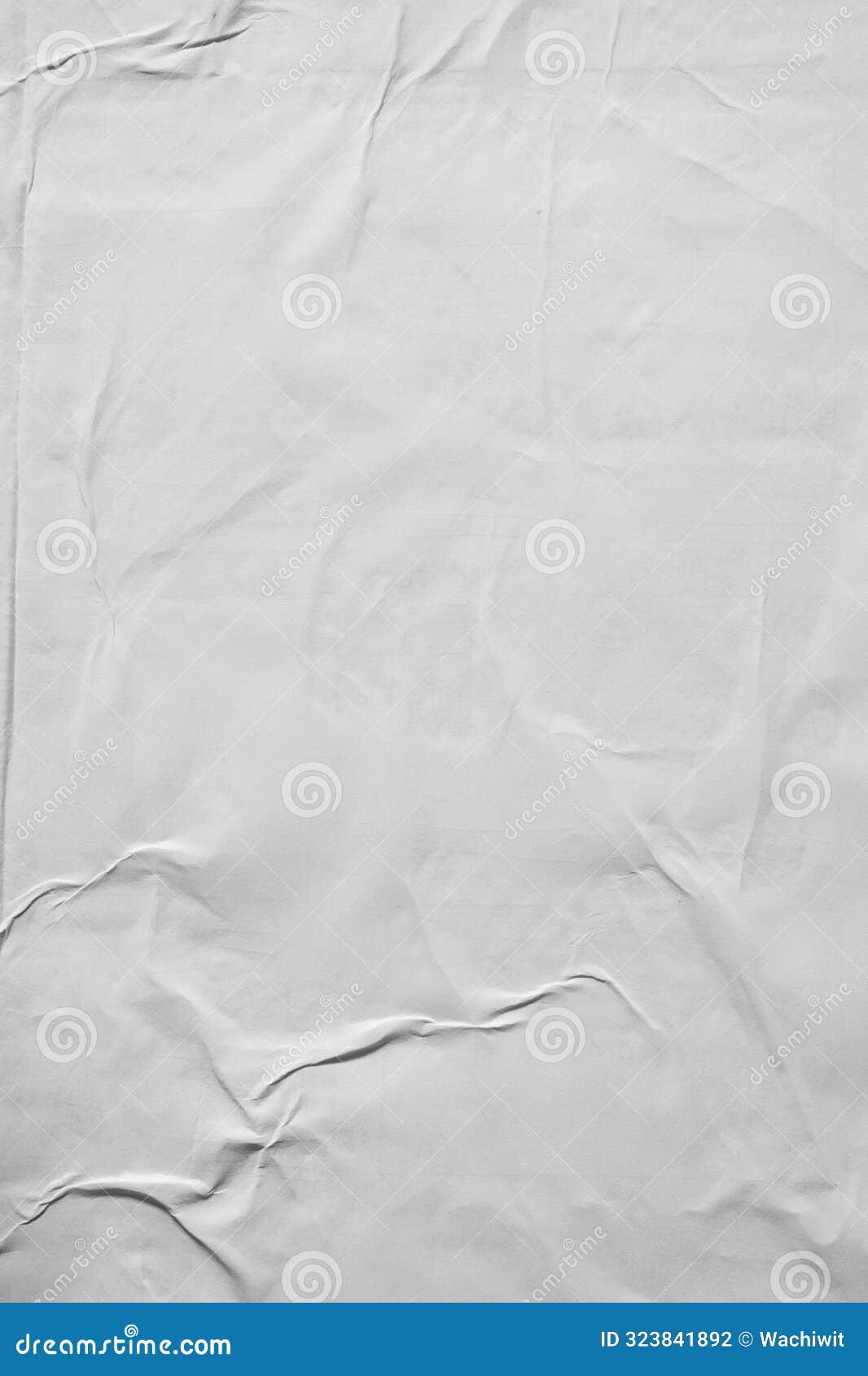 Vertical White Crumpled Paper Poster Texture Background Stock Photo ...