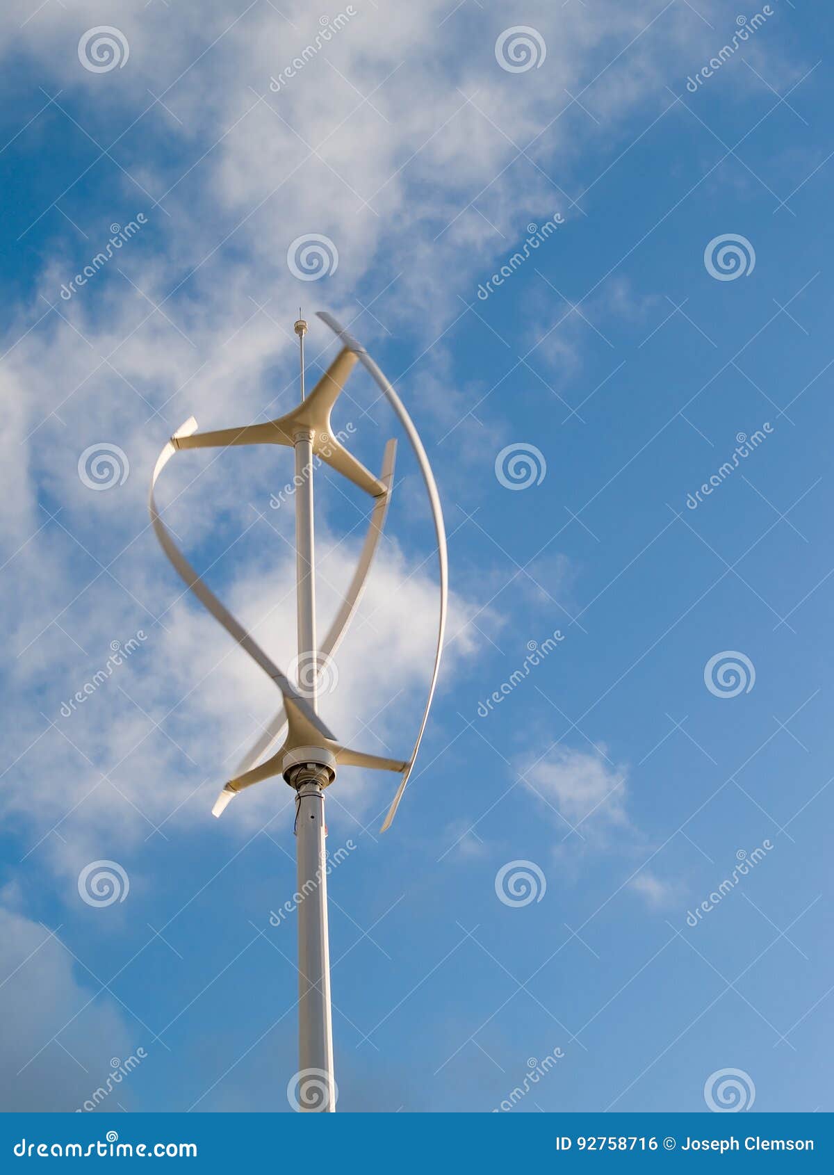 Vertical Wind Turbine in Operation Stock Photo - Image of generator ...