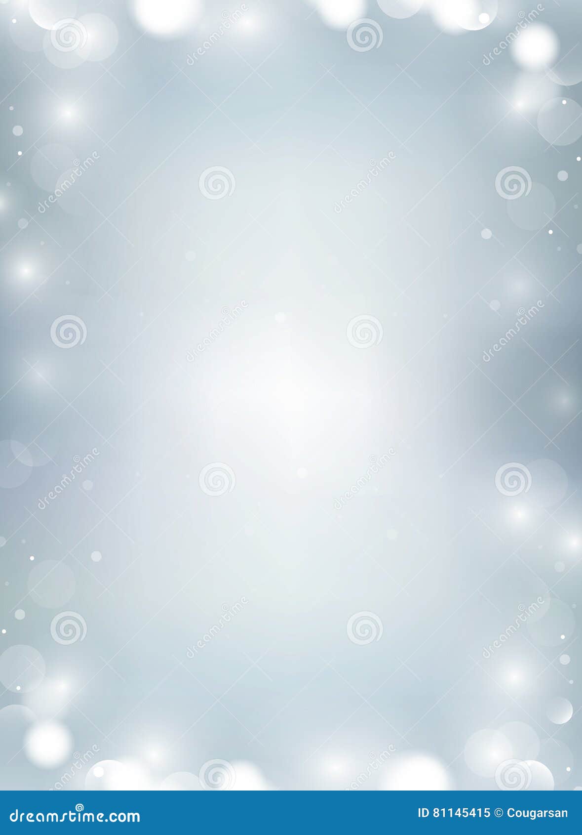 Vertical Winter Paper Background with Bokeh Border Stock Vector ...