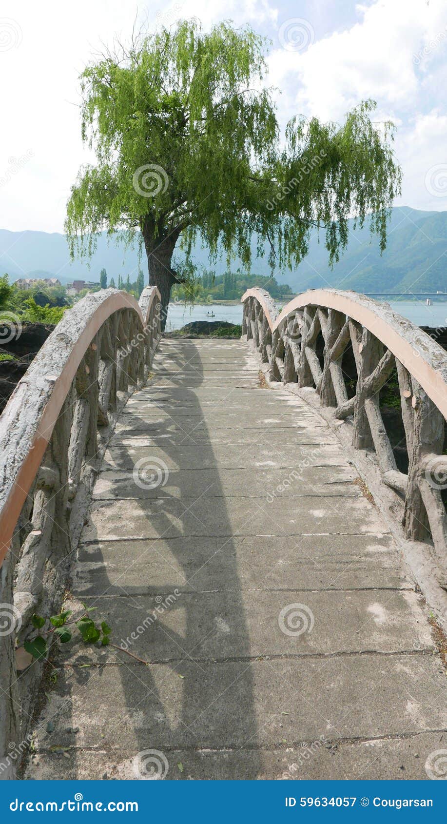 Vertical Wooden Bridge Footpath Stock Image - Image of small, tree ...