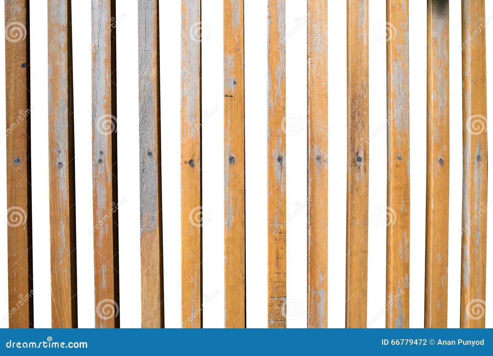 Vertical Wooden Planks Isolate on White Background Stock Illustration ...
