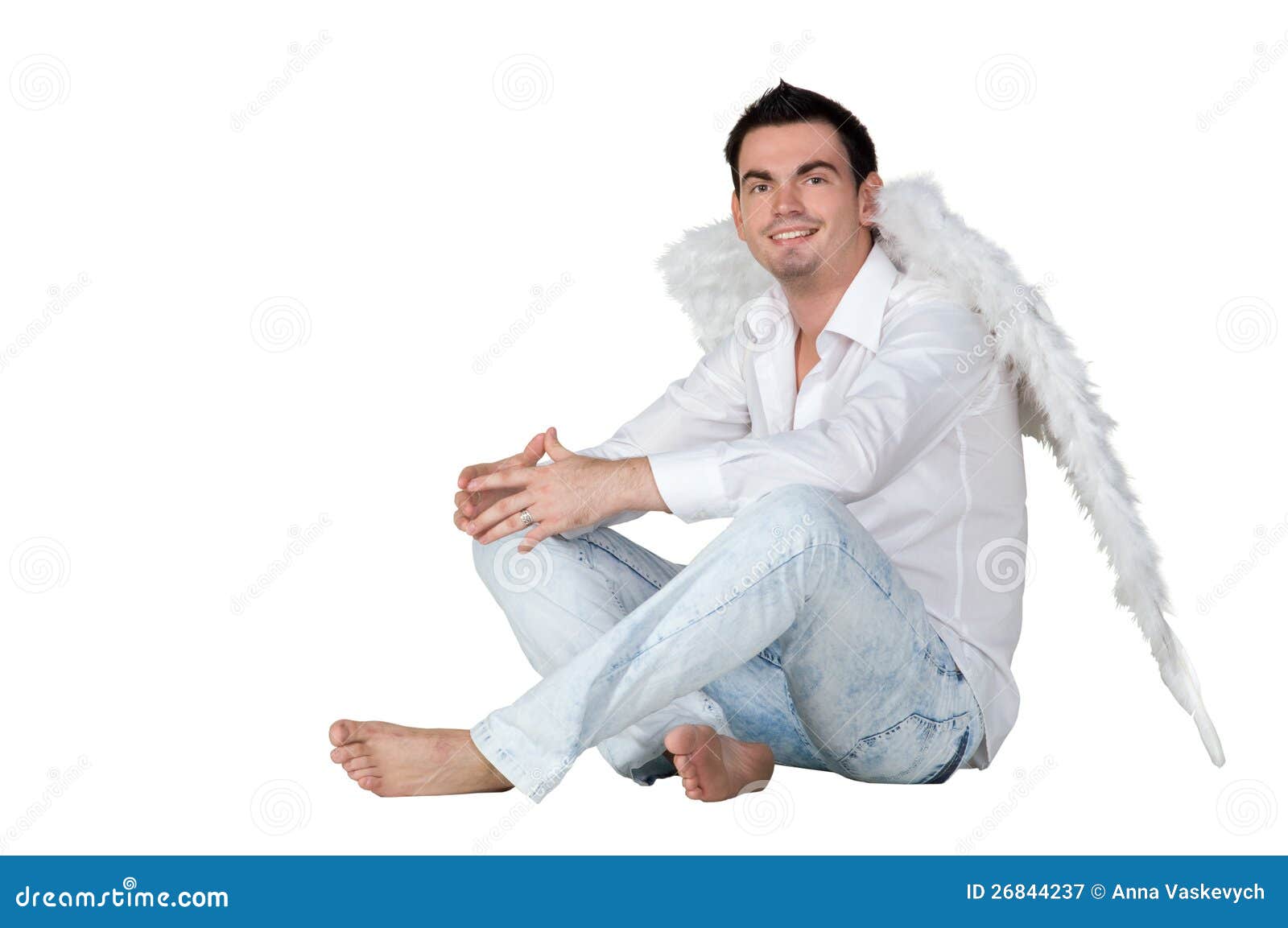 Verticale D'un Homme Avec Des Ailes D'ange Image stock - Image du homme ...