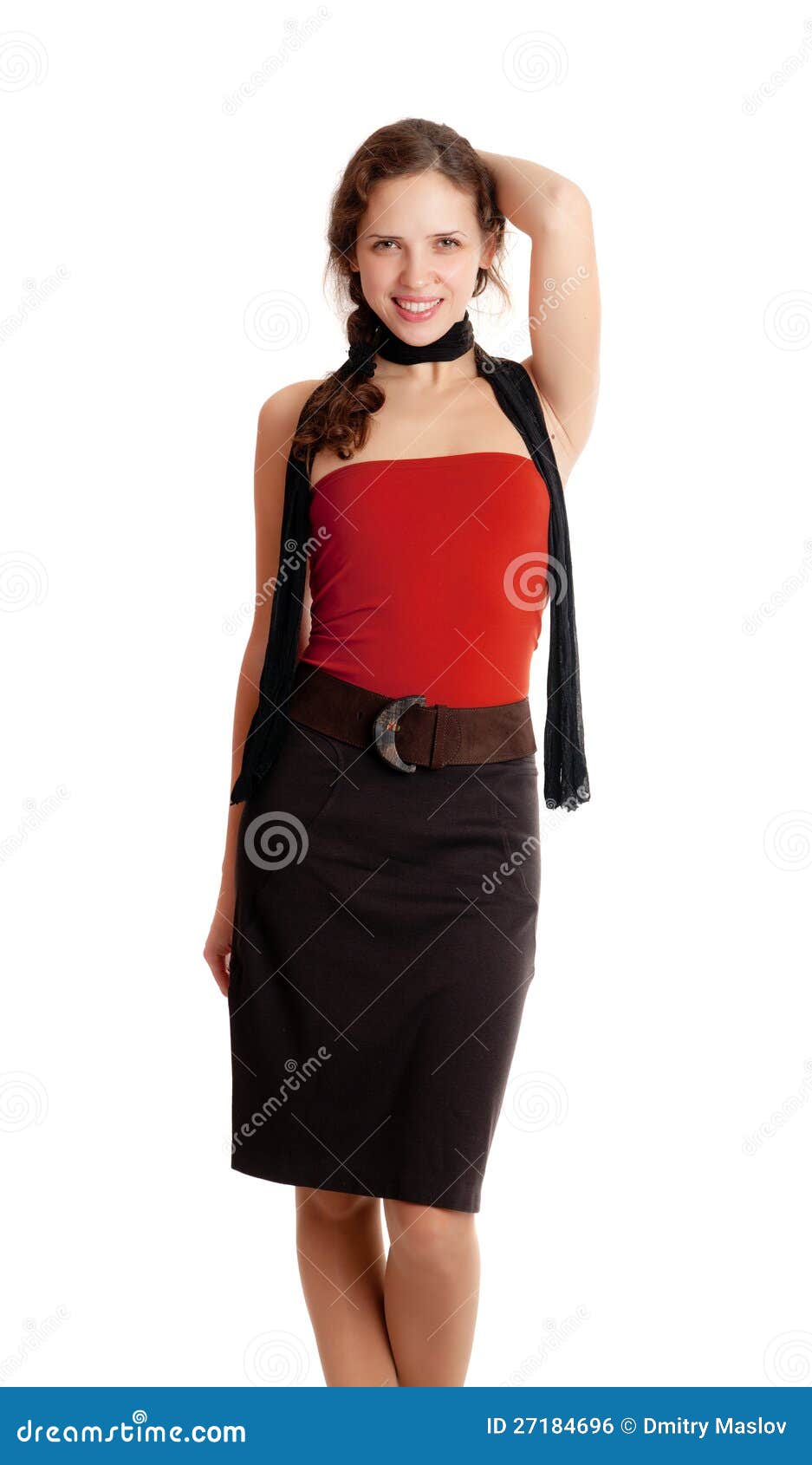 Verticale De La Fille Mince Photo Stock Image Du Cheveu Mince 27184696