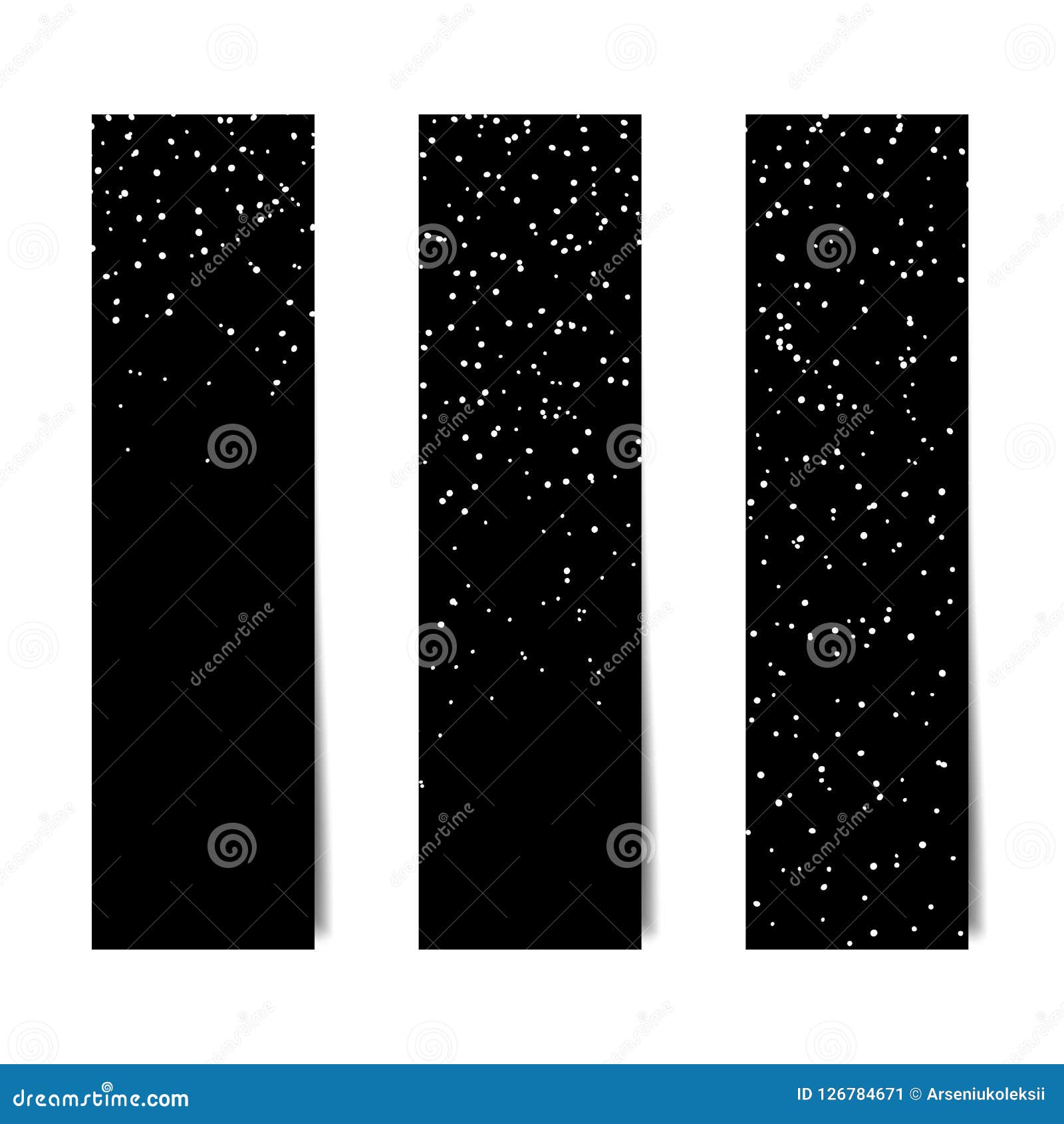 Vertically Oriented Snowfall Web Banners Overlay for Design Stock ...