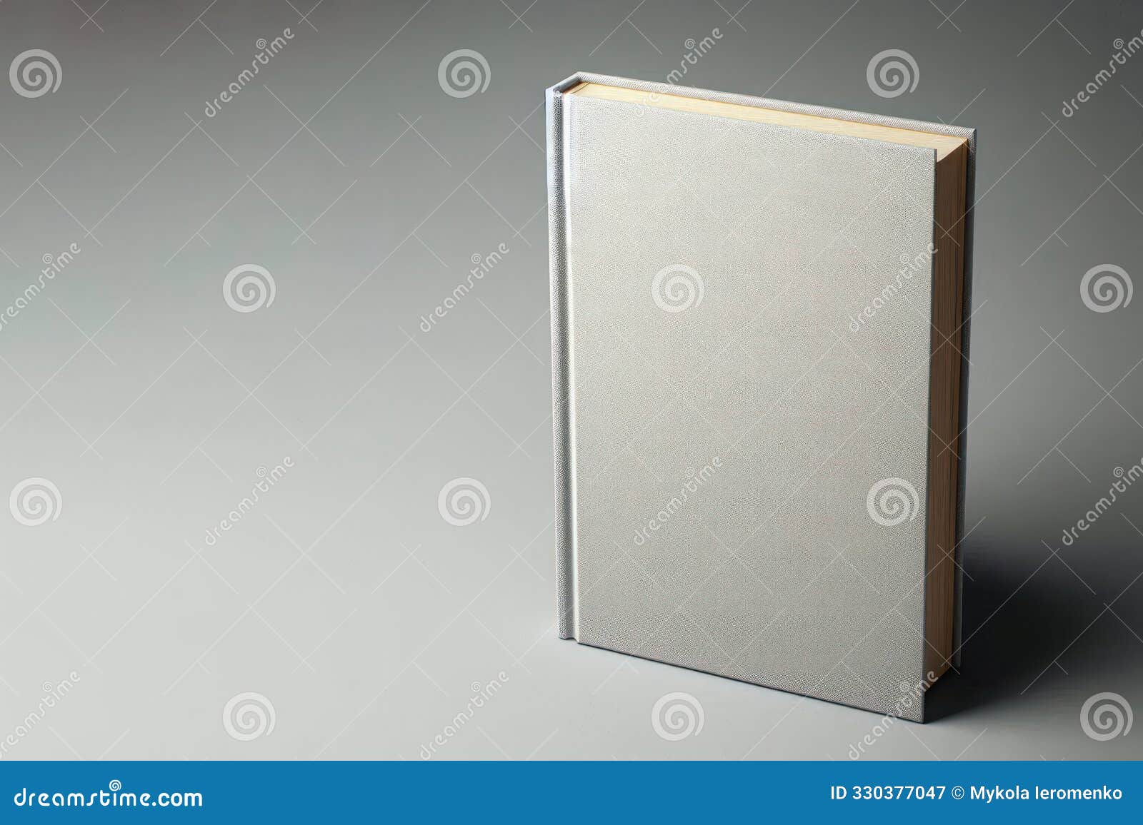 A Vertically Standing Single Book on a Clean Background. Space for Text ...