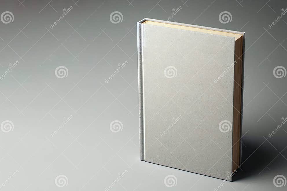 A Vertically Standing Single Book on a Clean Background. Space for Text ...