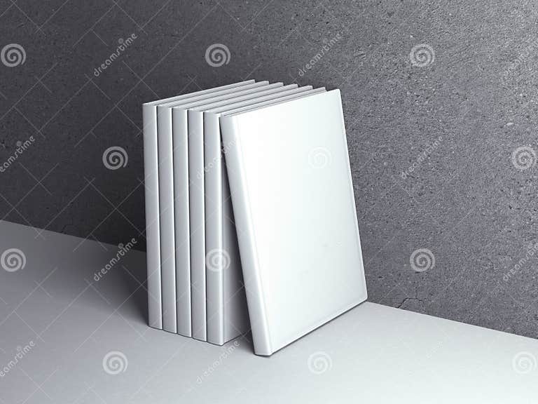 Vertically Standing Template Books Stock Illustration - Illustration of ...