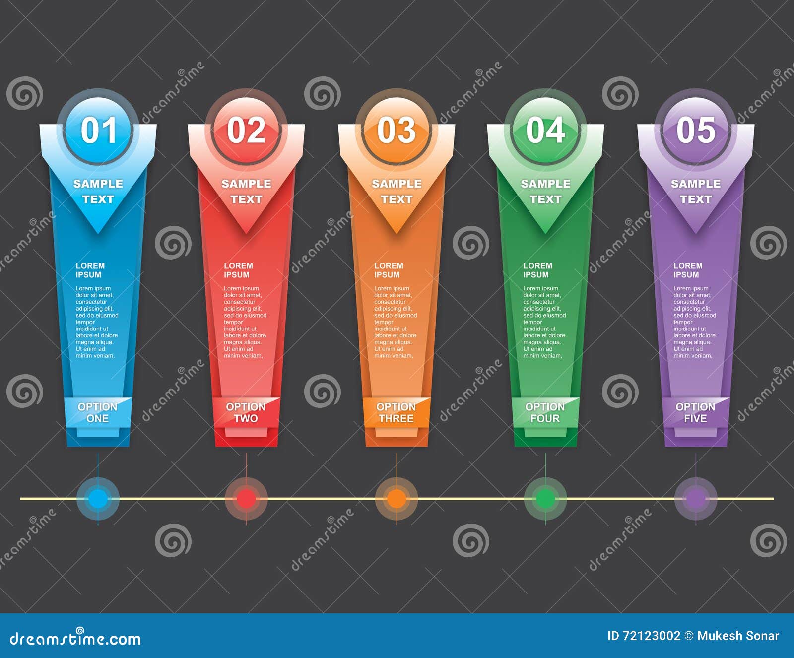 Vertical Steps Infographics Stock Illustration - Illustration of ...