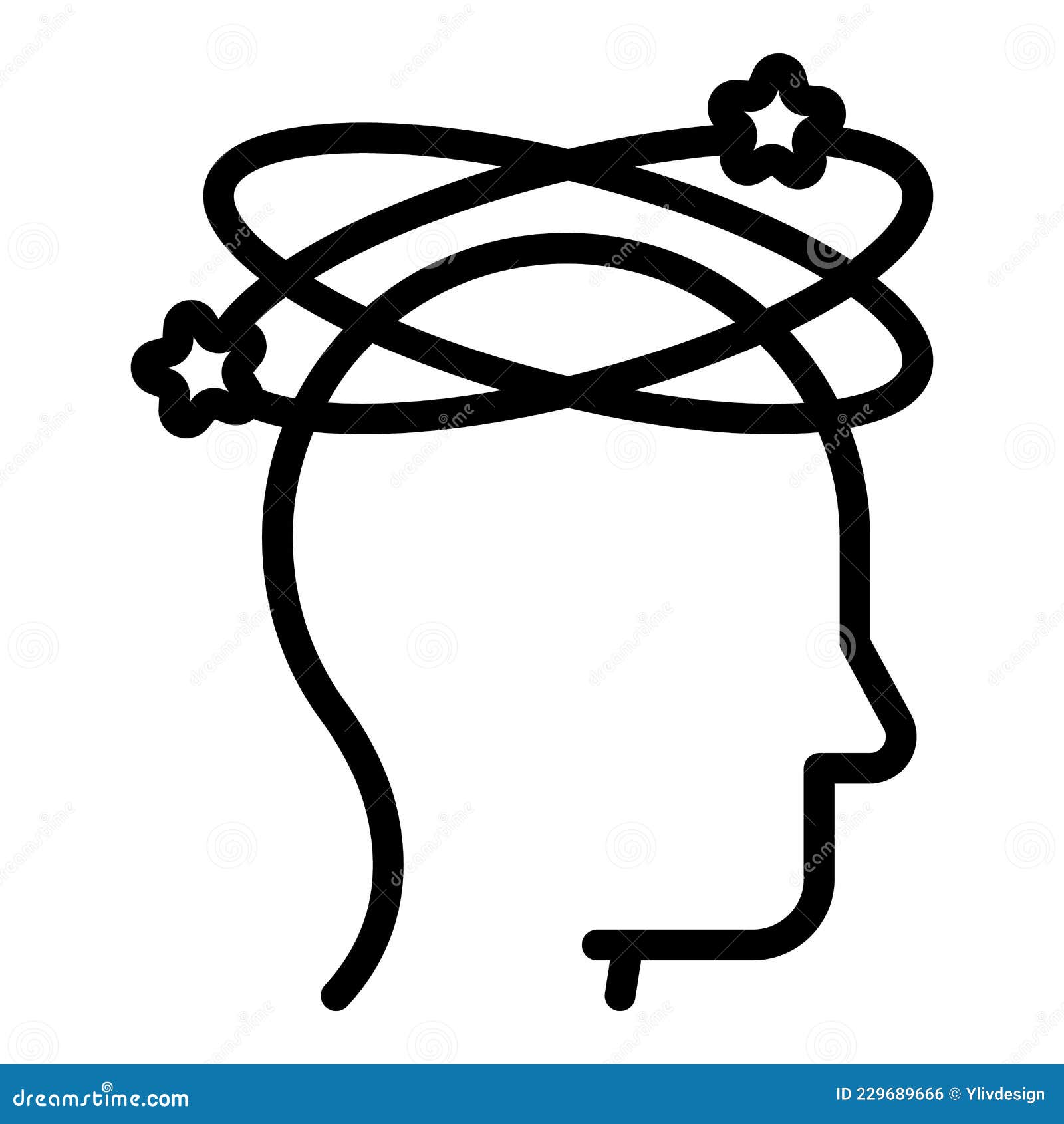 Vertigo Head Icon Outline Vector. Dizzy Headache Stock Vector - Illustration of expression ...