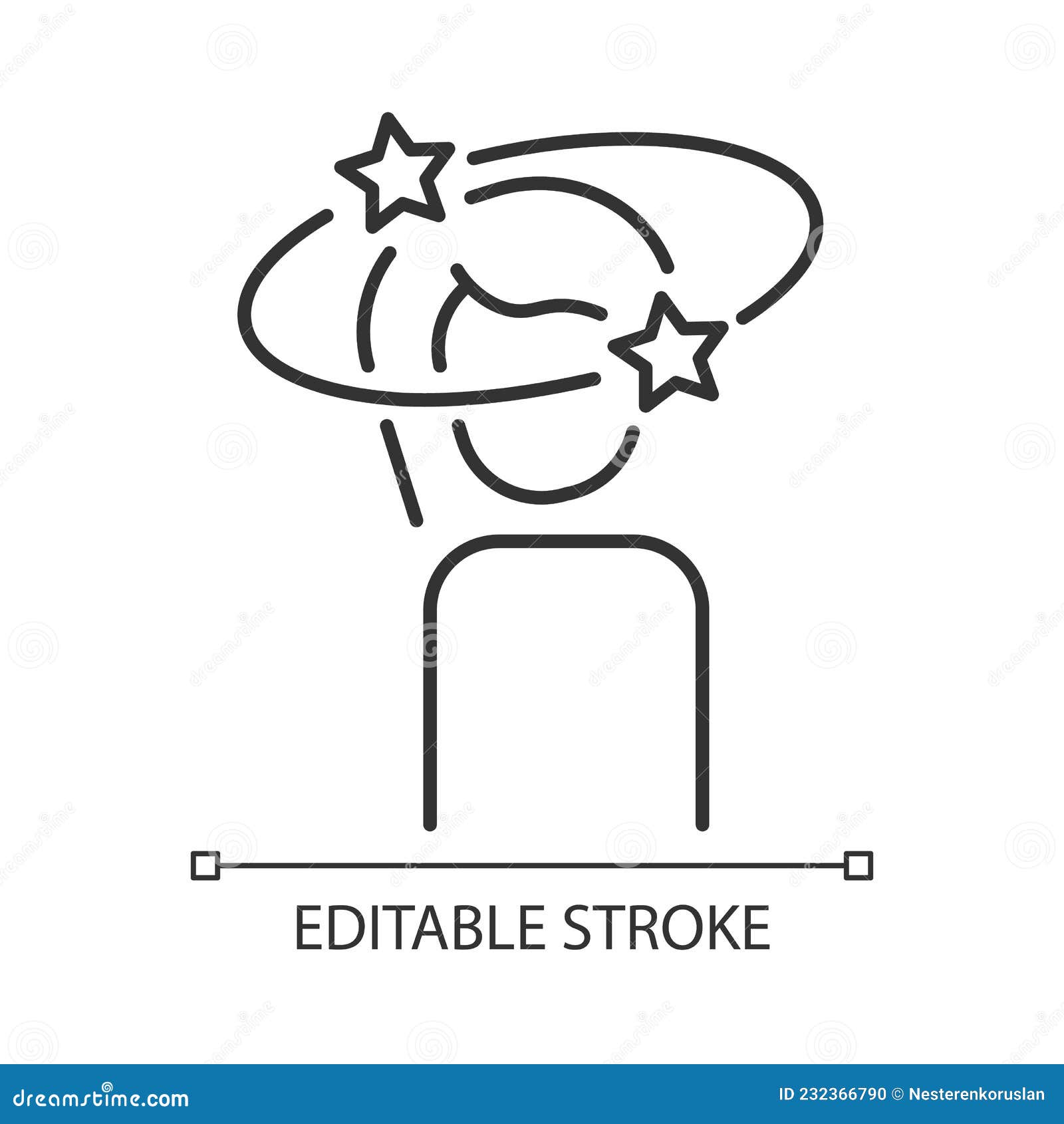 Linear Faint Smile Icon From Emoji Outline Collection. Thin Line Faint ...