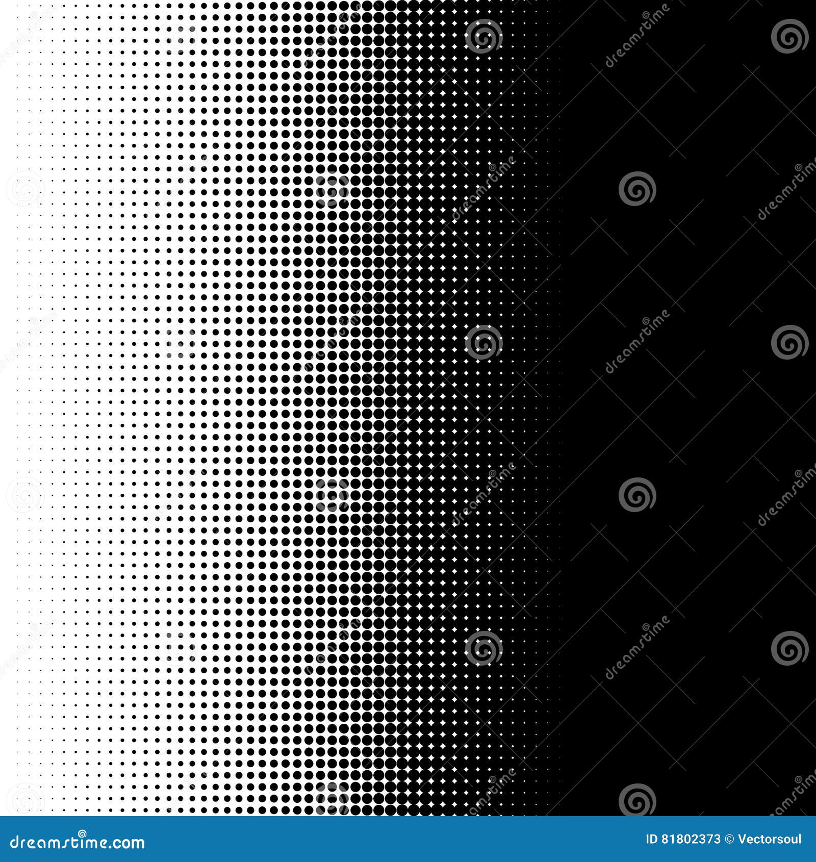 Vertikales Halbtonmuster Mit Punkten - Einfarbiges Halbton-textu Vektor ...