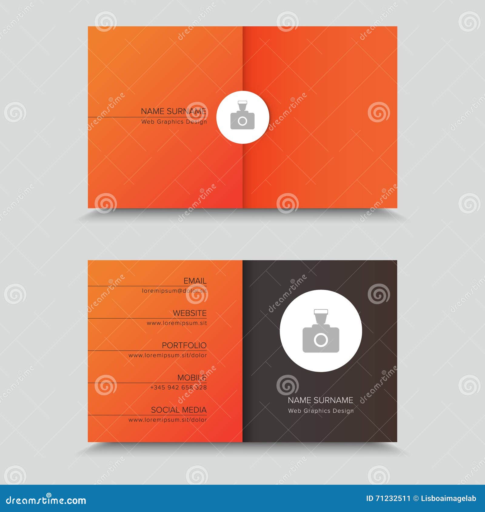 Vertor Visit Card Template Design. Stock Vector - Illustration of ...