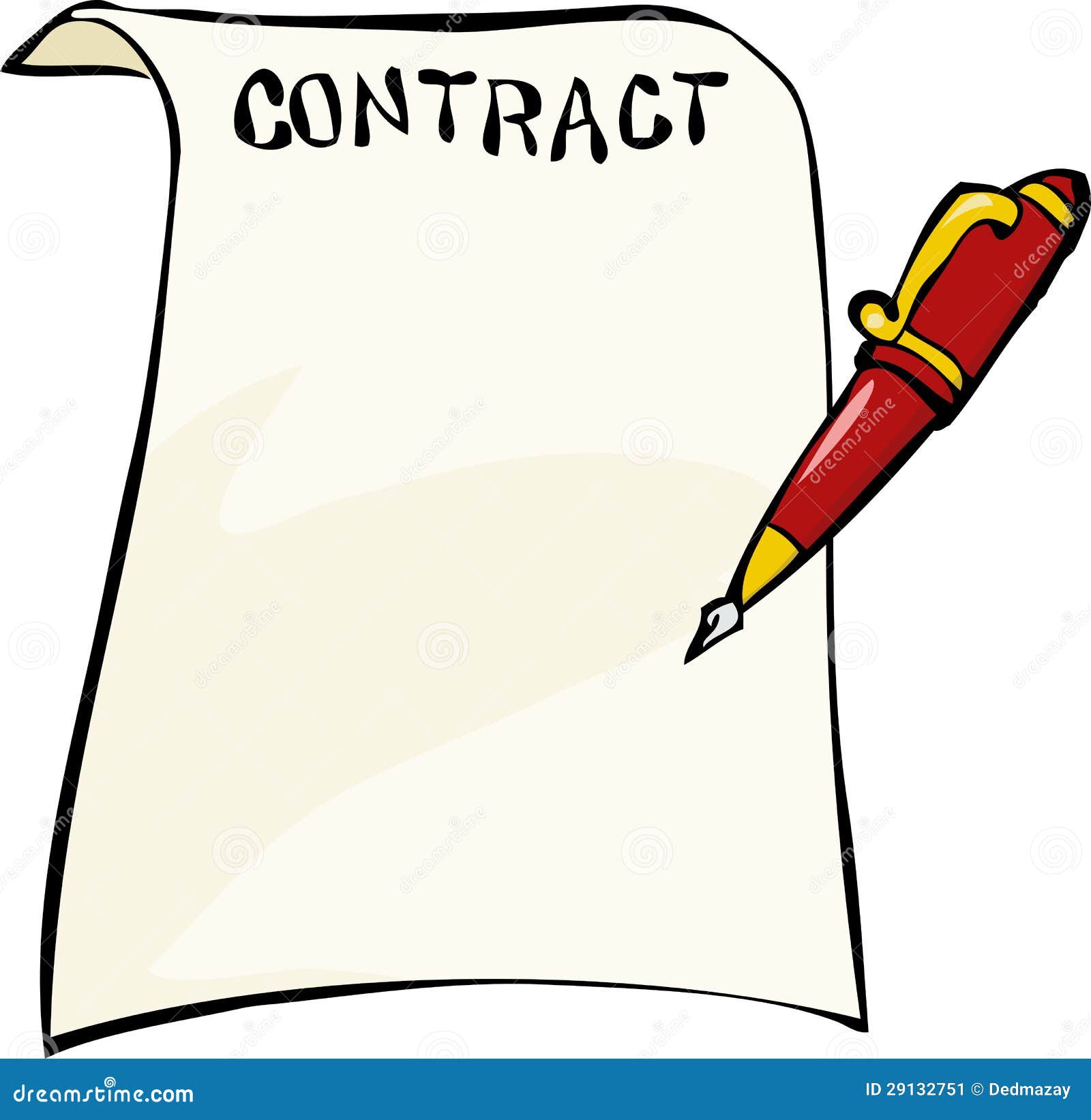 Vertrag vektor abbildung. Illustration von vereinbarung - 29132751