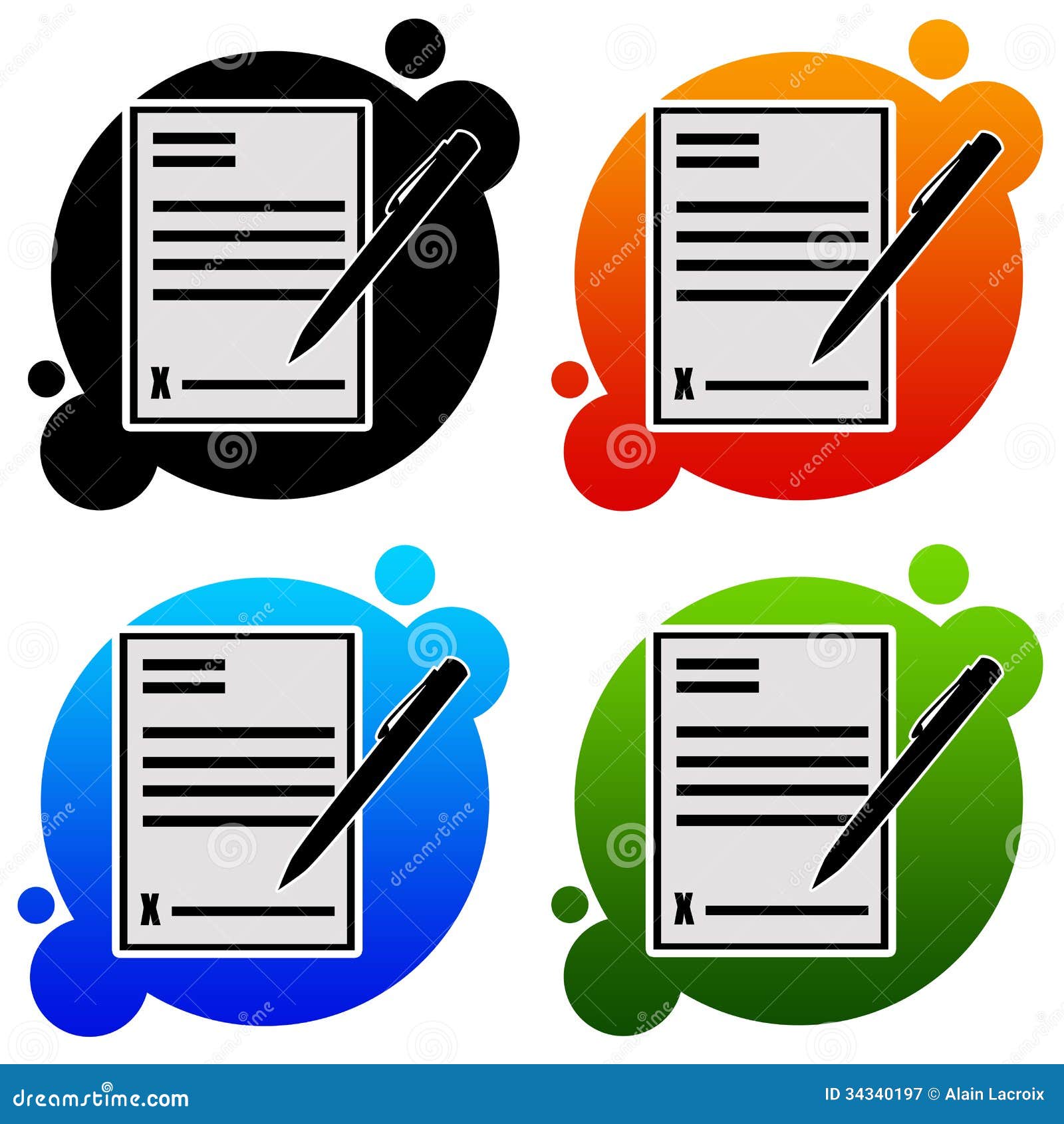 Vertrag stock abbildung. Illustration von versicherungen - 34340197