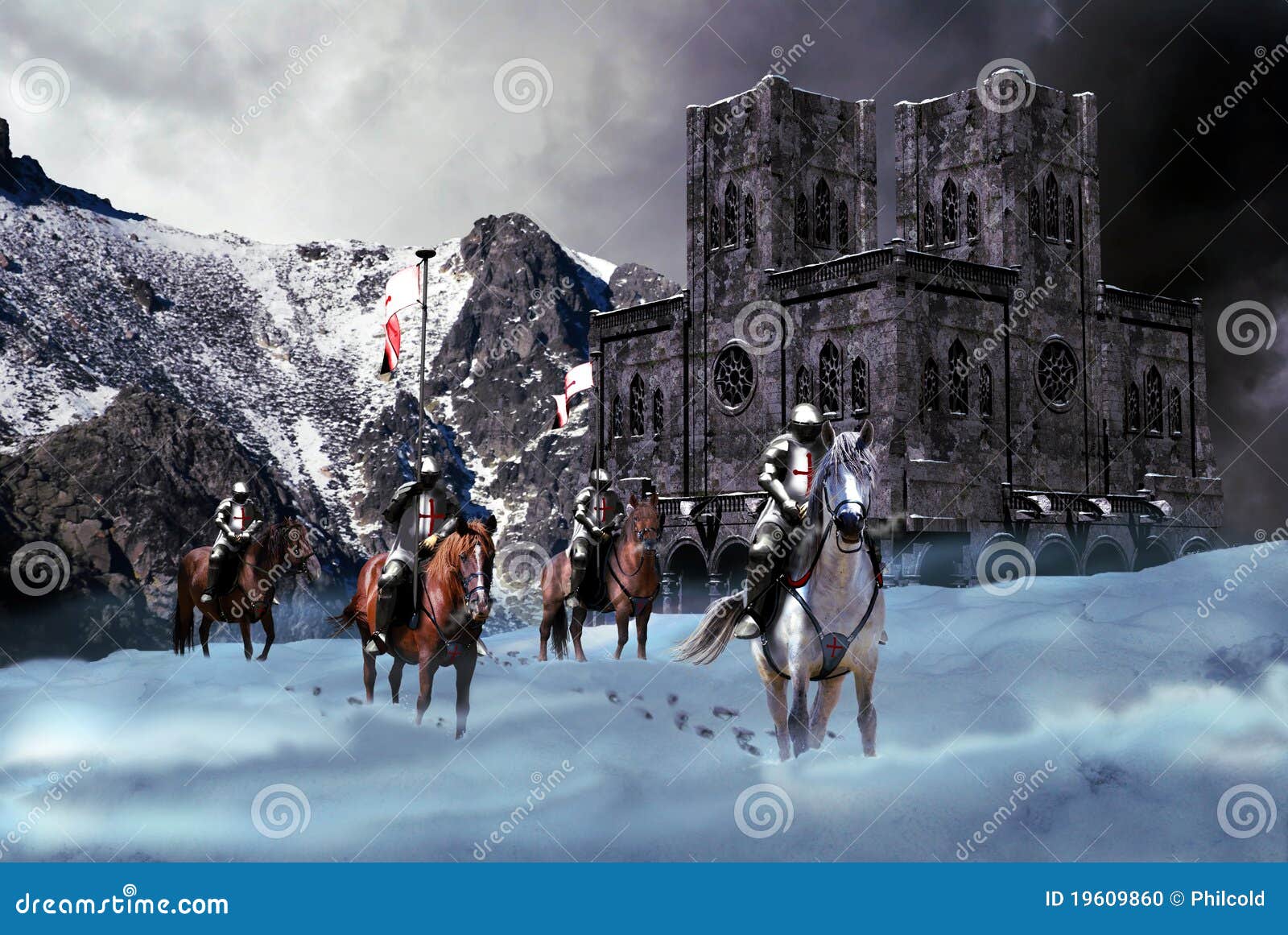 Vertrek Voor De Kruistochten Stock Illustratie - Illustration of ...