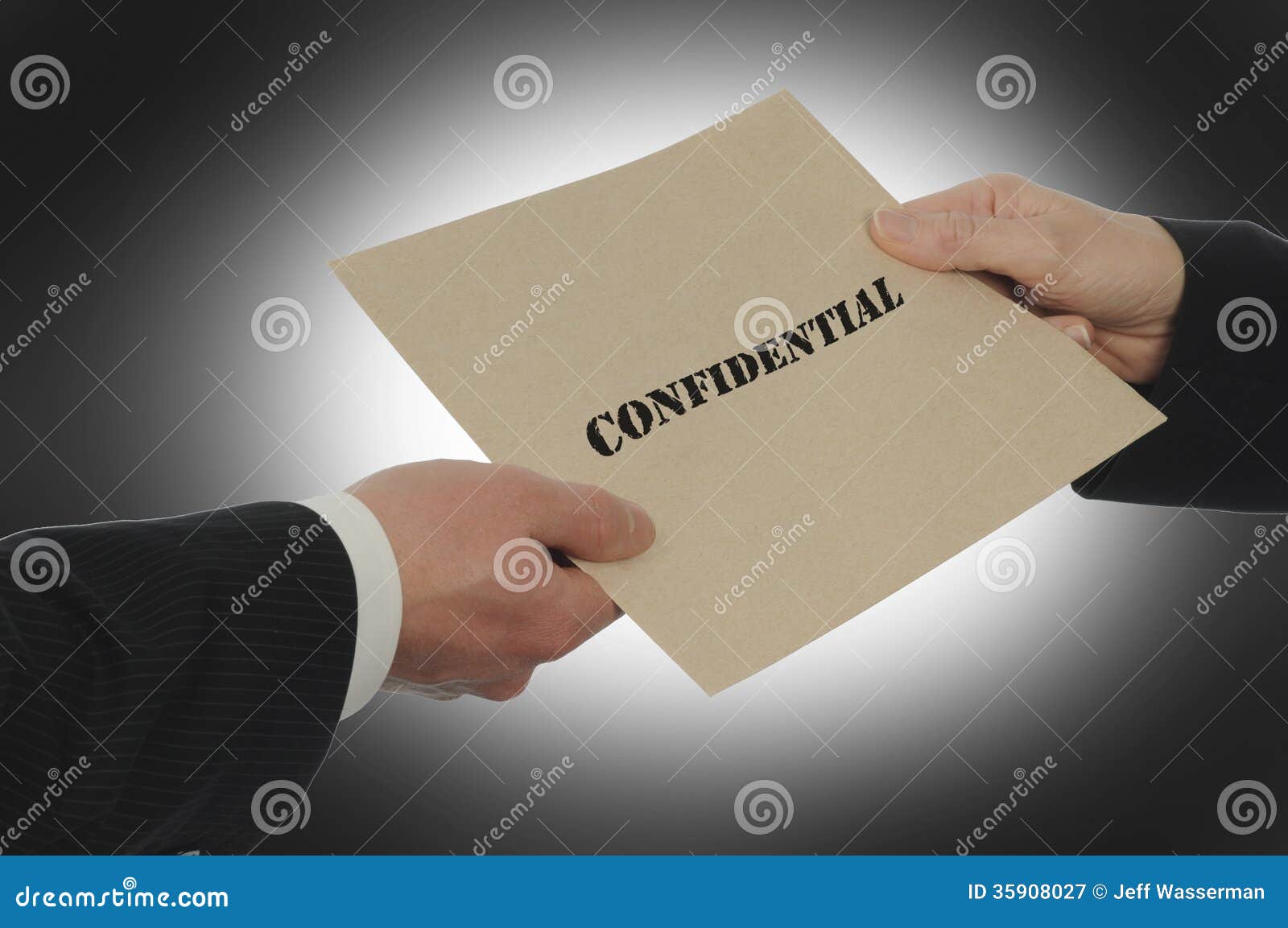 Vertrouwelijke Informatie-uitwisseling Stock Afbeelding - Image of ...