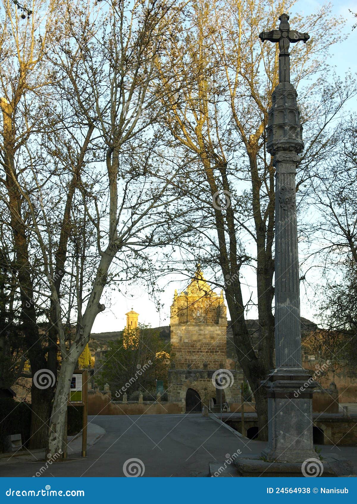Veruela Monastery in Aragon Stock Photo - Image of cisterciense, desde ...