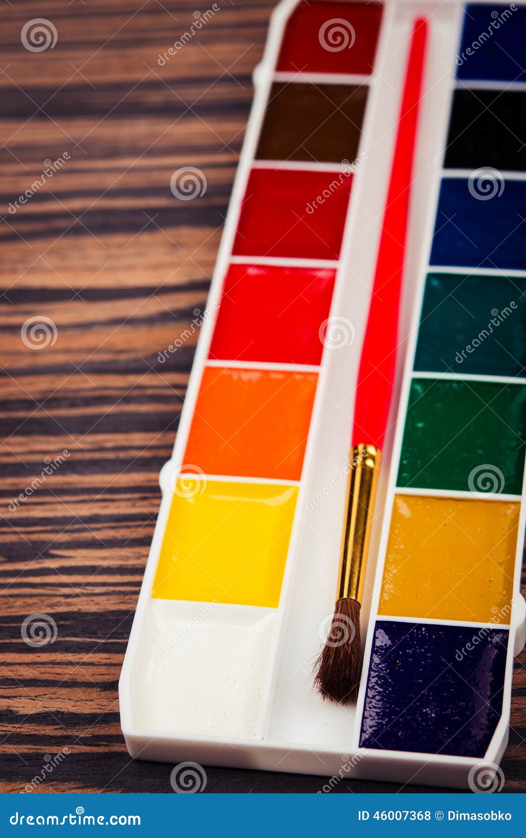 Verven voor tekening stock foto. Image of kleurrijk, waterkleur - 46007368