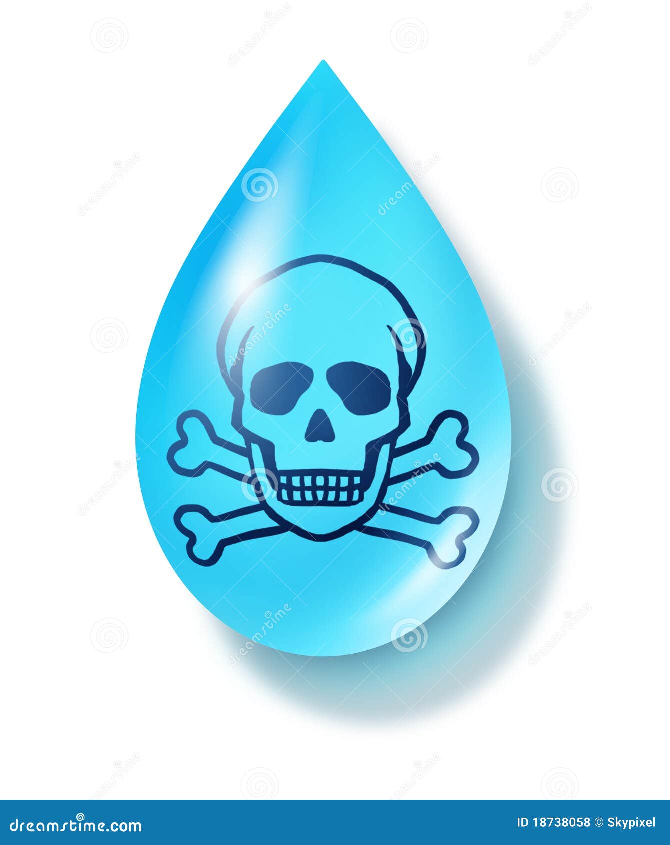 Vervuild vuil water stock illustratie. Illustration of beenderen - 18738058