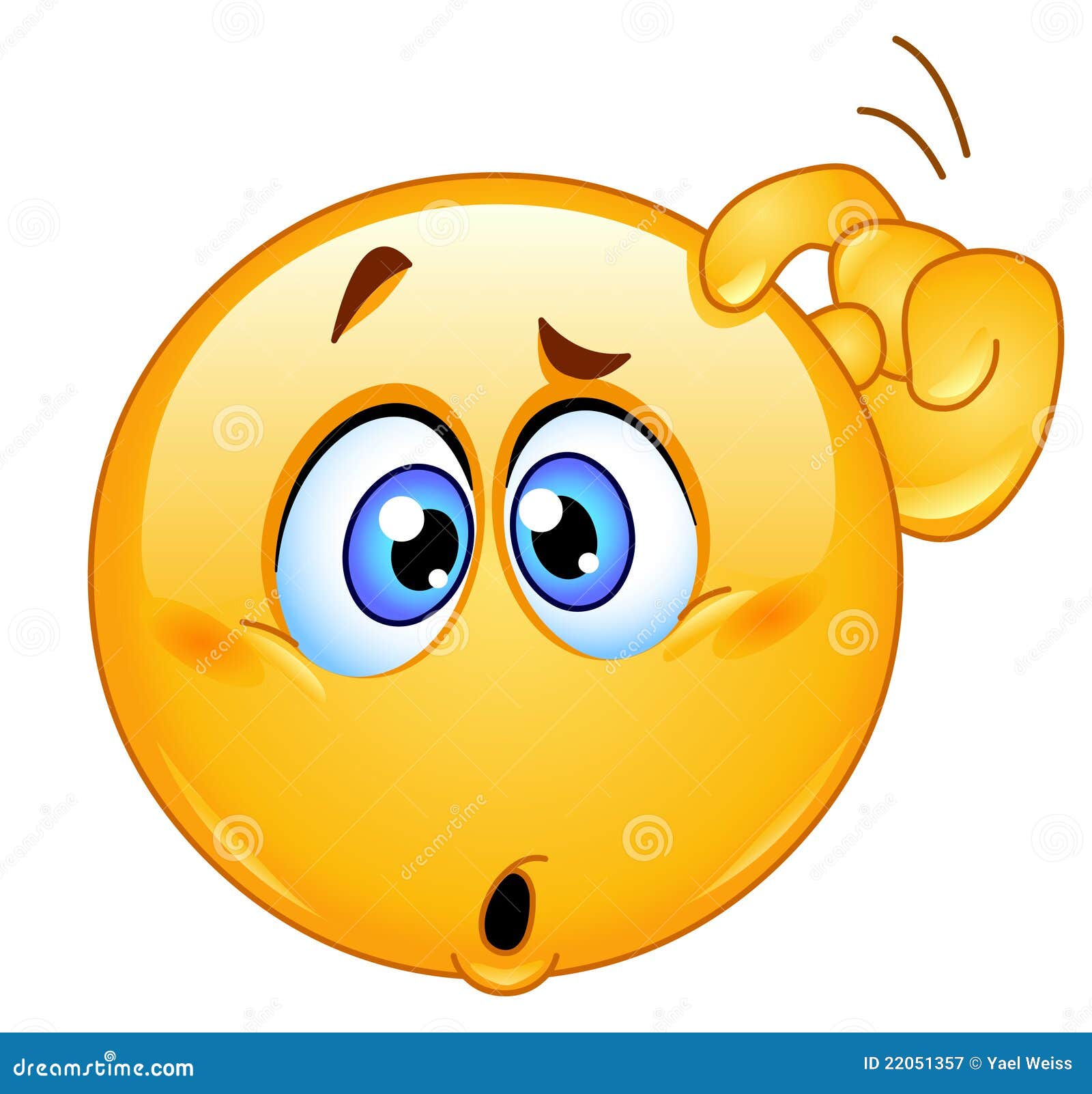 Verwarde emoticon vector illustratie. Illustratie bestaande uit kleur ...