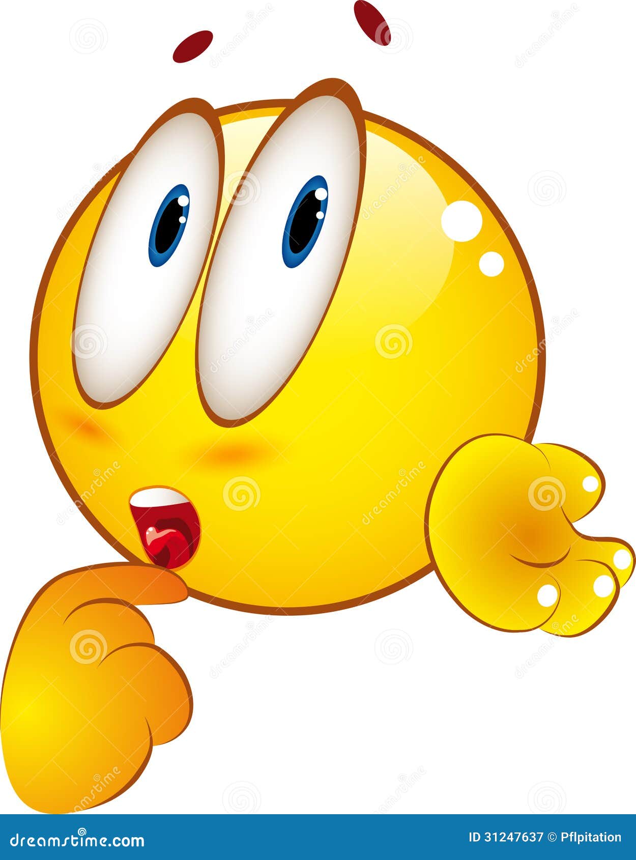 Verwarde emoticon vector illustratie. Illustration of kleur - 31247637