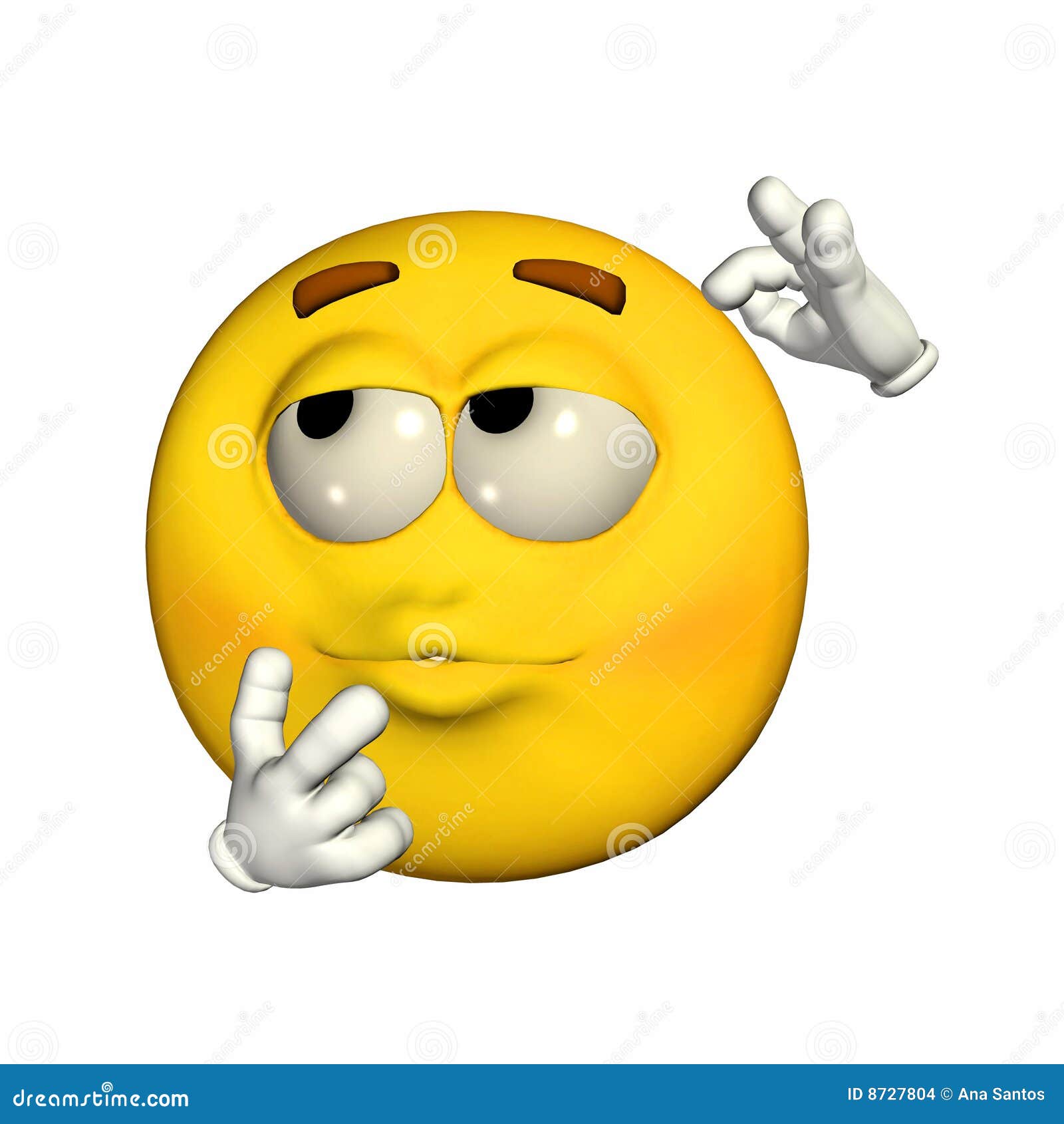 Verwarde Emoticon - stock illustratie. Illustration of verward - 8727804