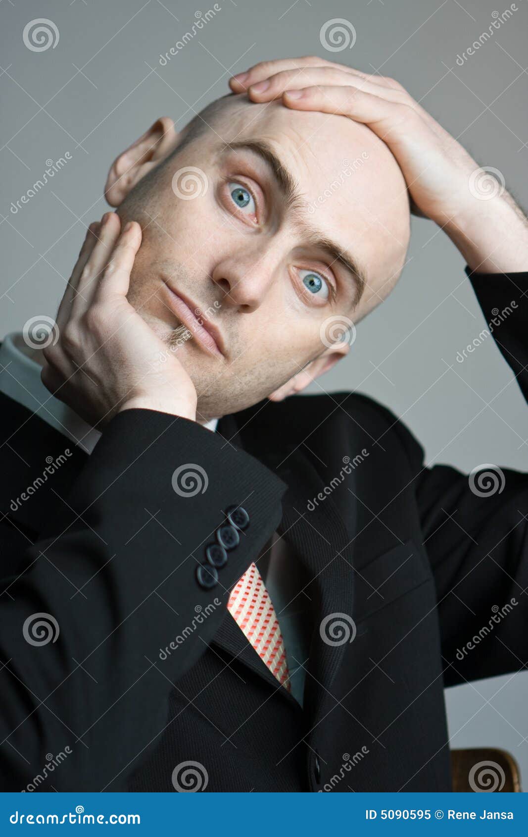 Verwarde Mens stock afbeelding. Image of gebaar, verbijsterd - 5090595