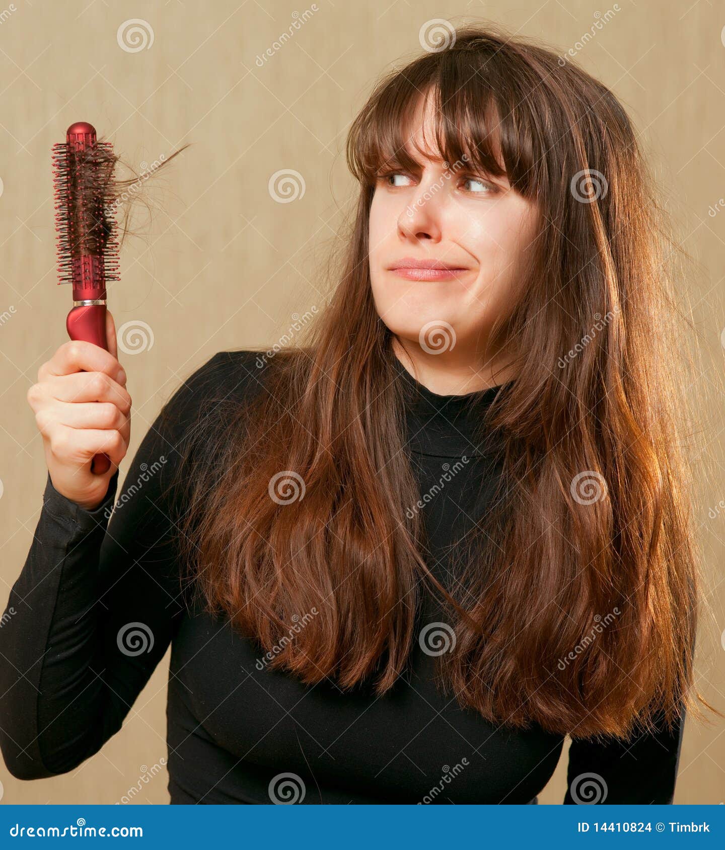 Verwarde Vrouw Met Verward Haar Stock Foto - Image of verwarring ...