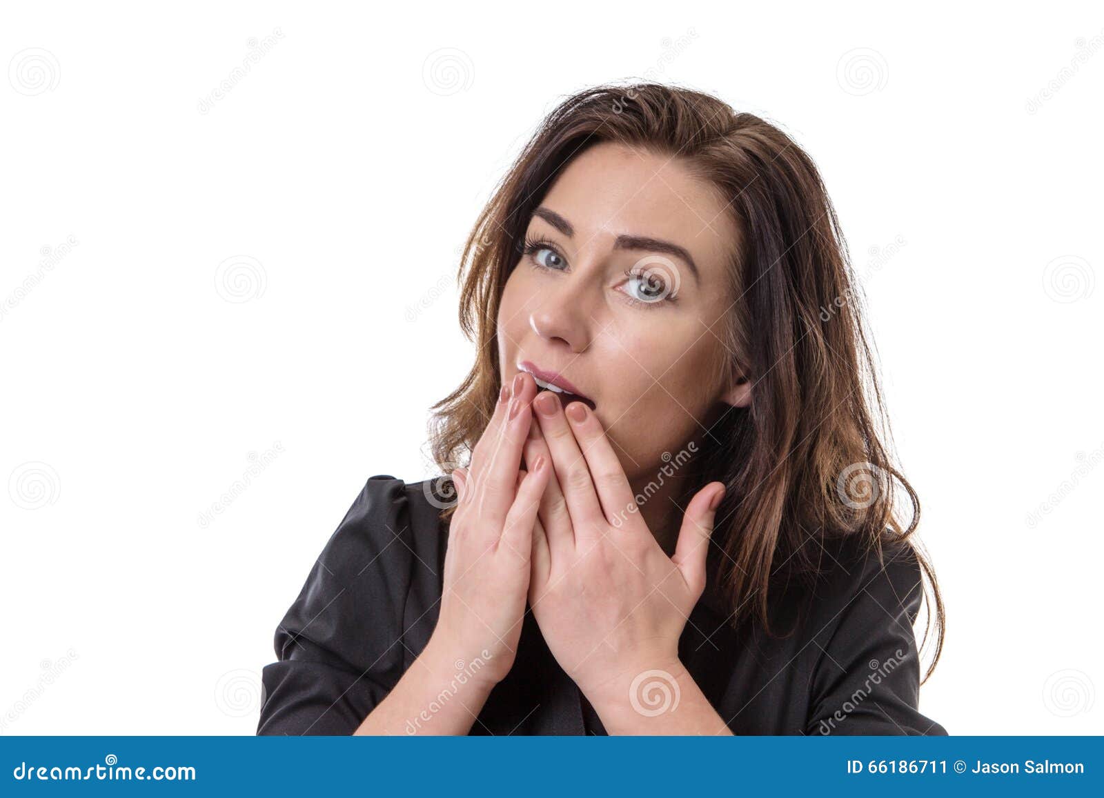 In Verwarring Gebrachte Mooie Vrouw Stock Afbeelding - Image of reclame ...