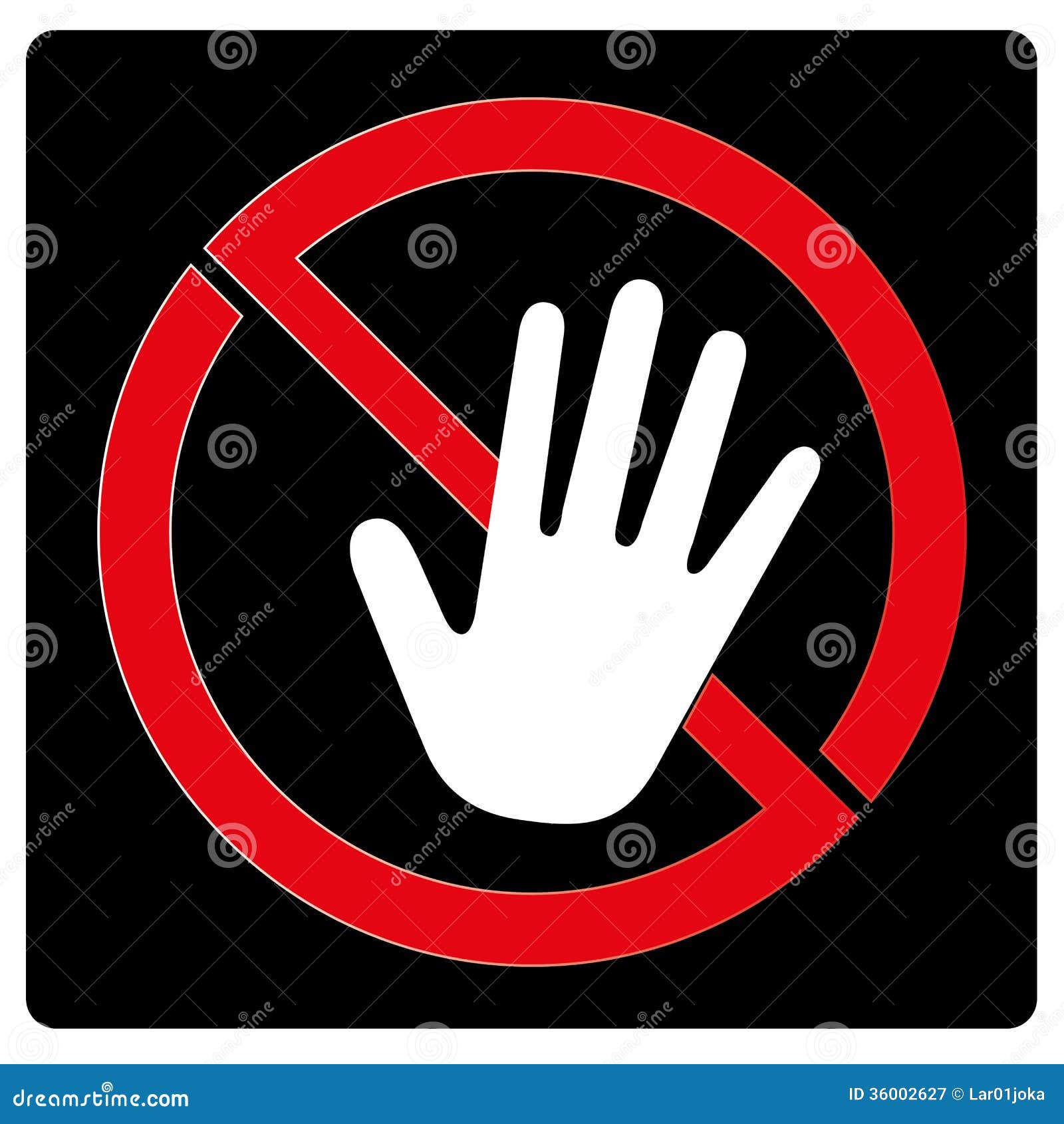 Verweigern Sie Signal vektor abbildung. Illustration von symbol - 36002627