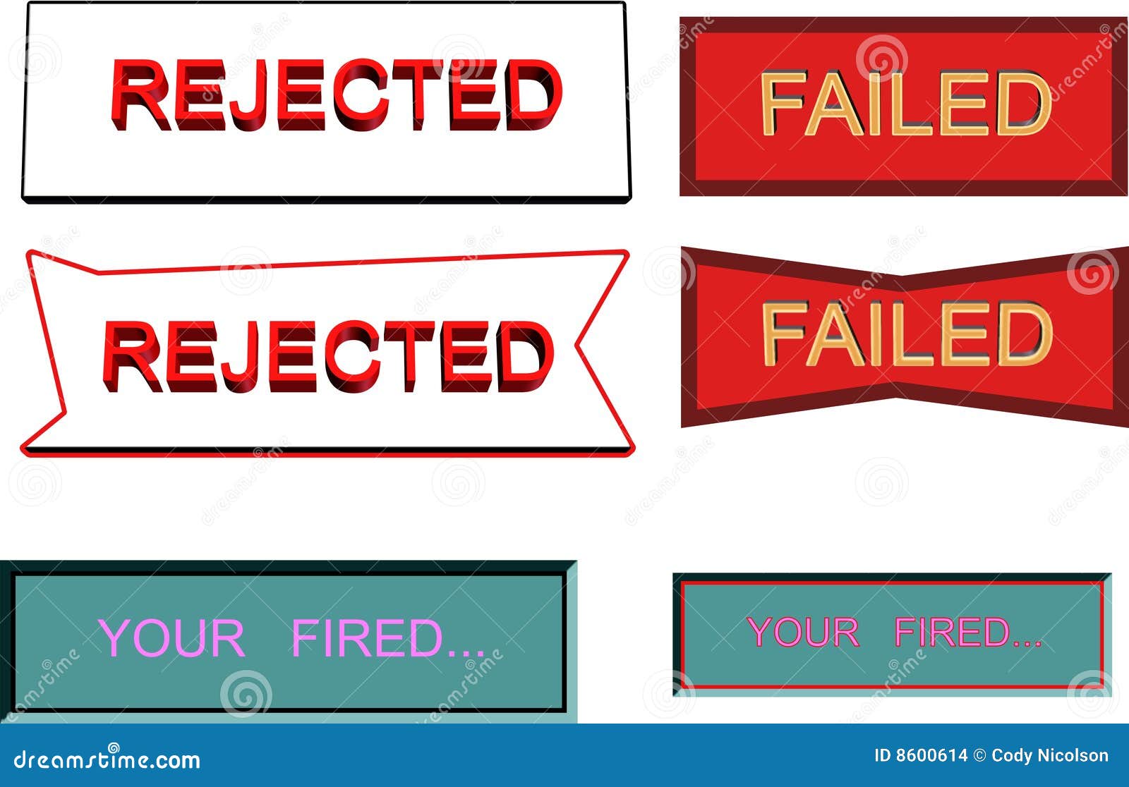 Verwerping Ontbroken Signage Stock Illustratie - Illustration of ...