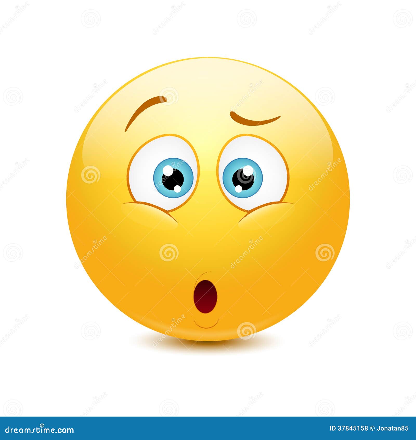 Verwirrter Emoticon vektor abbildung. Illustration von farbe - 37845158