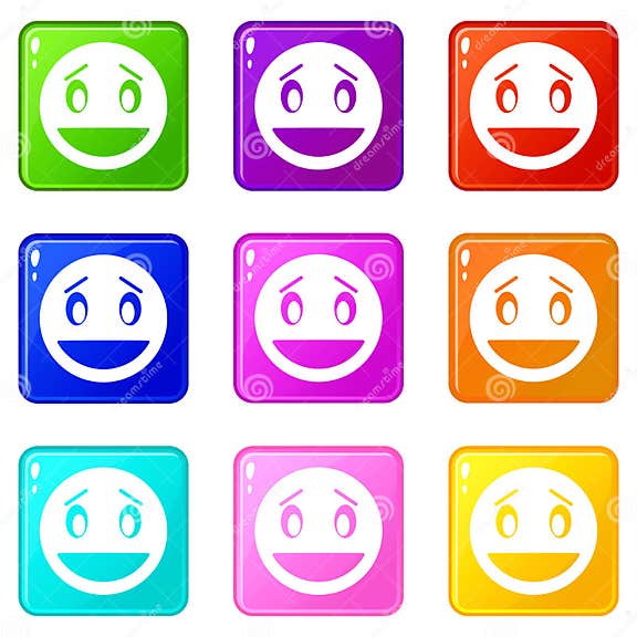 Verwirrter Satz Der Emoticons 9 Vektor Abbildung - Illustration von ...