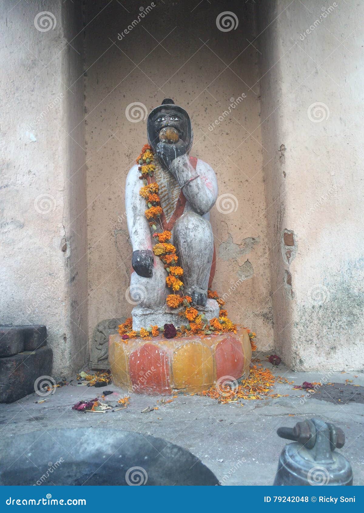Very Ancient Old Hanuman Temple in Indian Stock Photo - Image of india ...