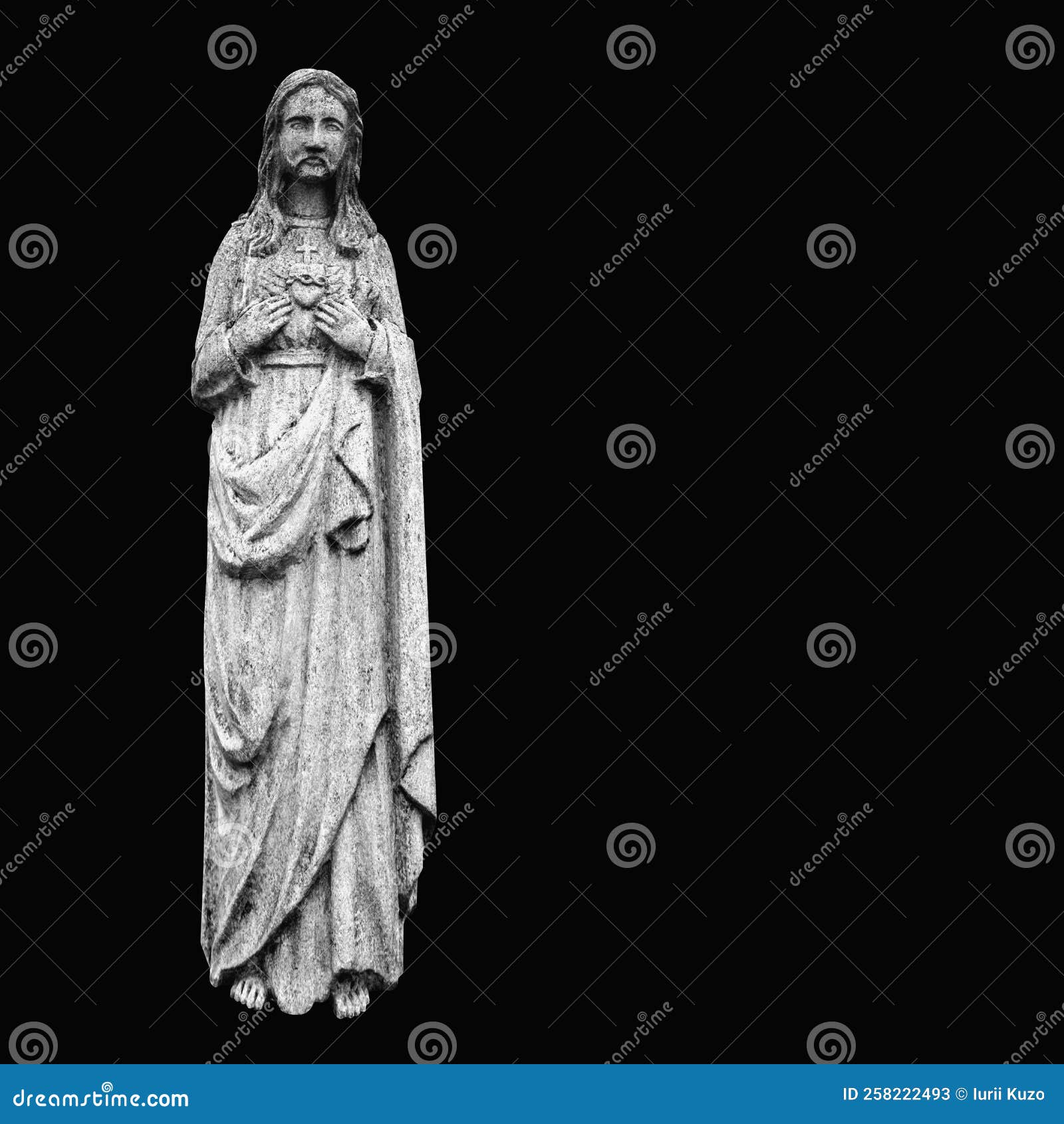 Very Ancient Stone Medieval Statue of Jesus Christ Stock Image - Image ...
