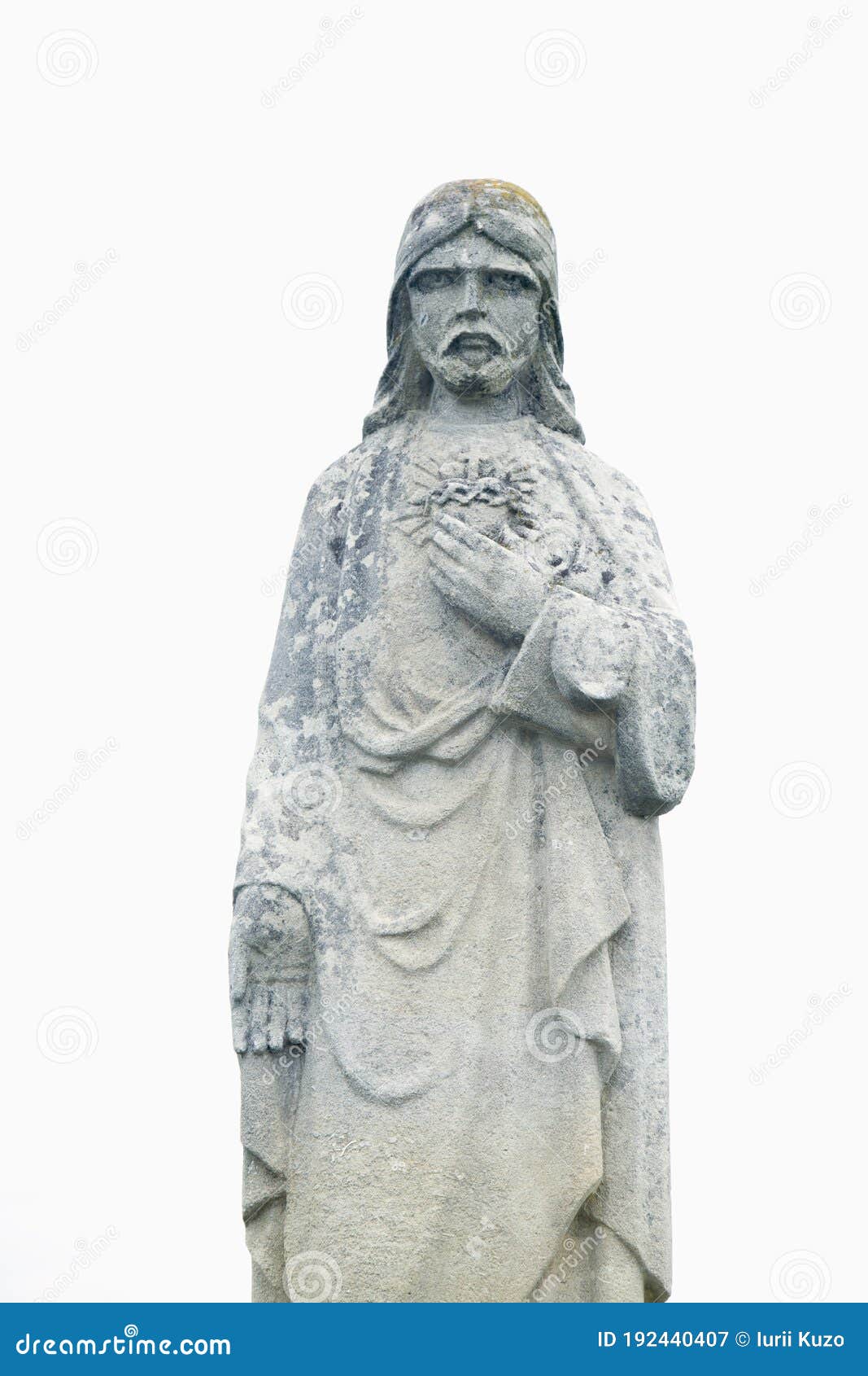 Very Ancient Stone Statue of Jesus Christ Stock Image - Image of ...
