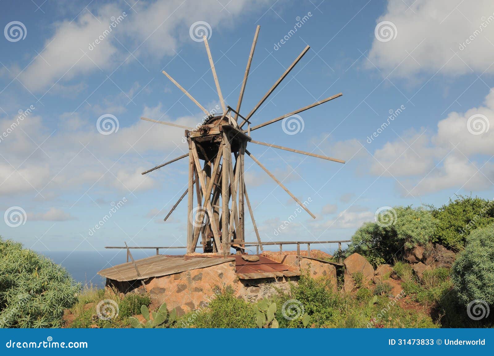 An Very Ancient Windmill stock image. Image of culture - 31473833