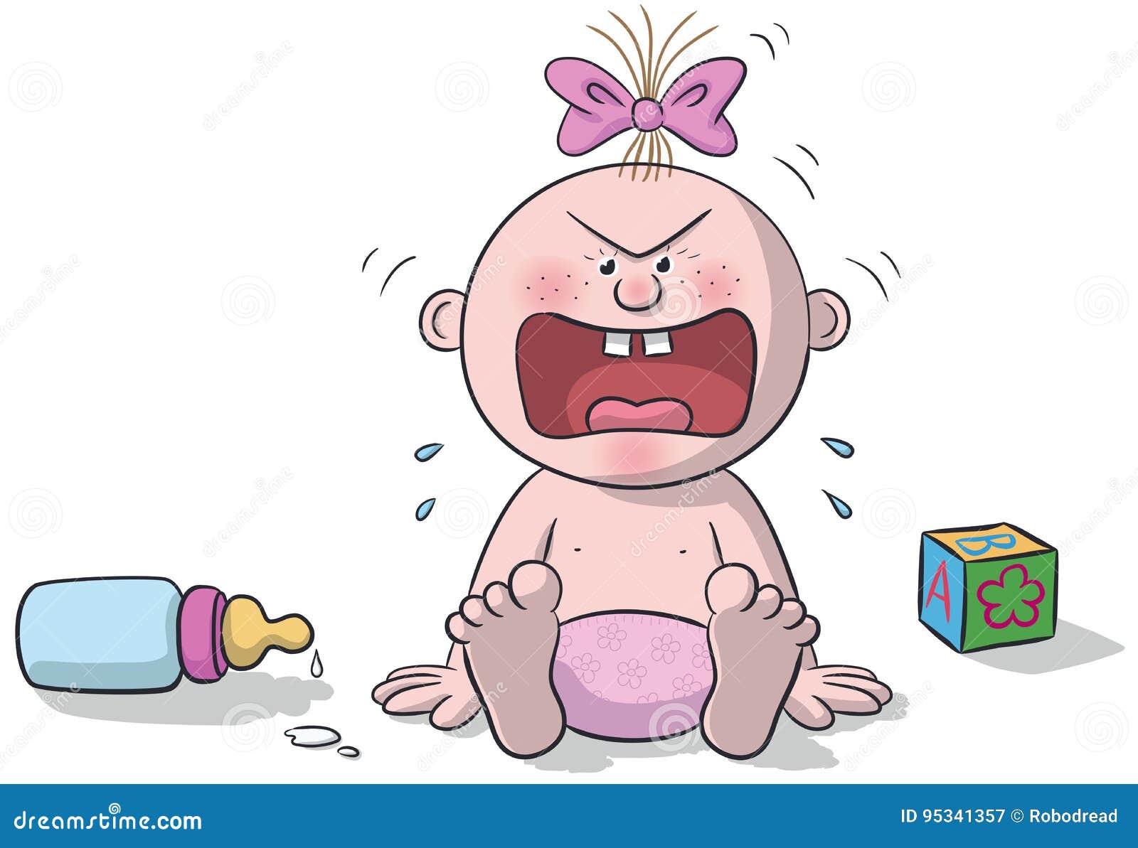 Very angry baby stock vector. Illustration of anger, nervous - 95341357