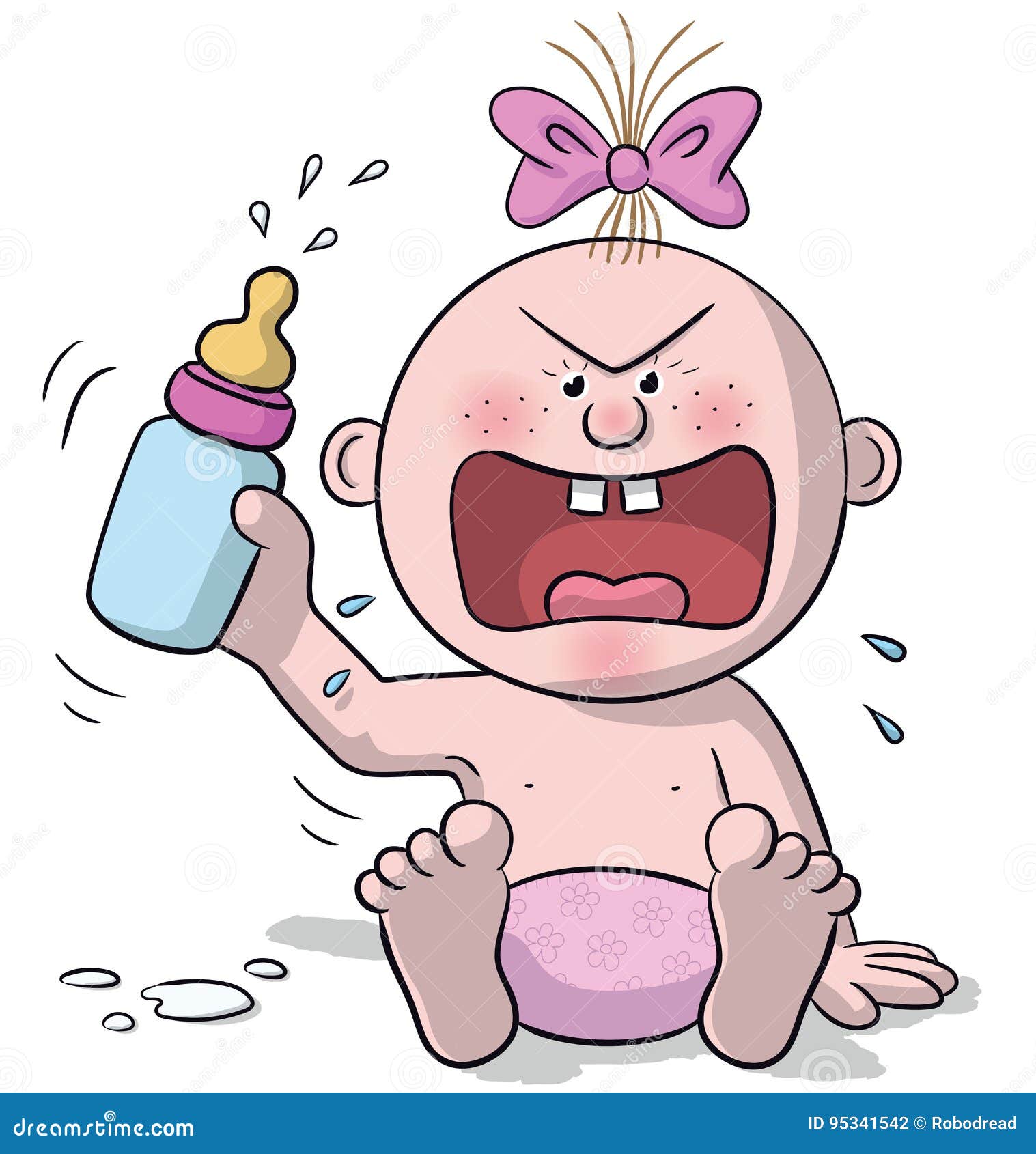 Very angry baby stock vector. Illustration of hatred - 95341542
