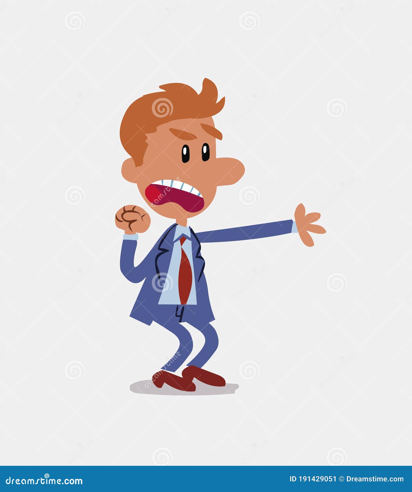 Very Angry Businessman Pointing at Something I Stock Vector ...