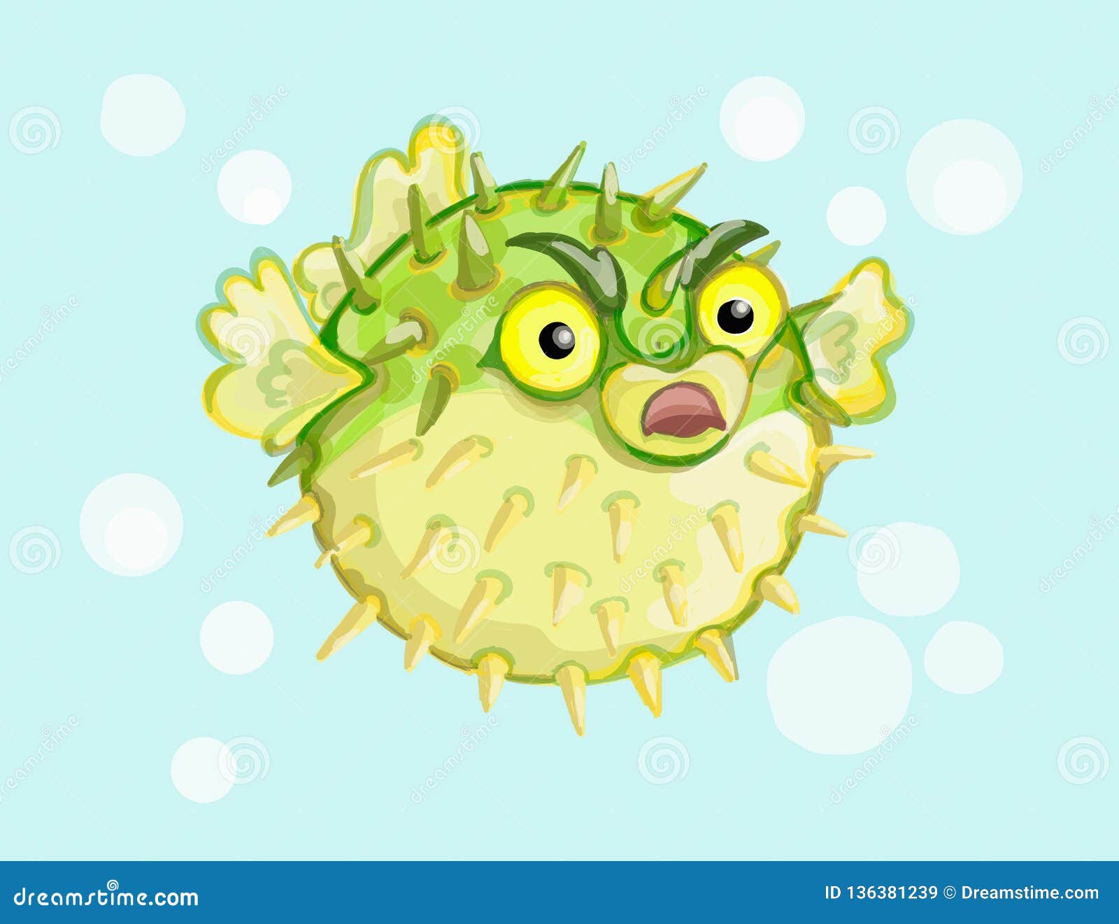 Angry fish stock illustration. Illustration of game - 136381239