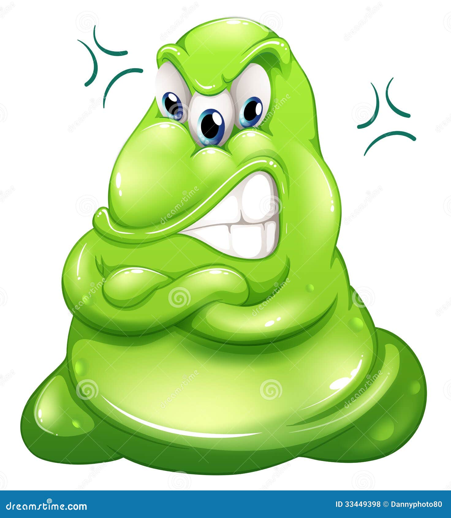 Angry Green Emoji Cartoon Square Funny Emotional Face Vector Colorful ...