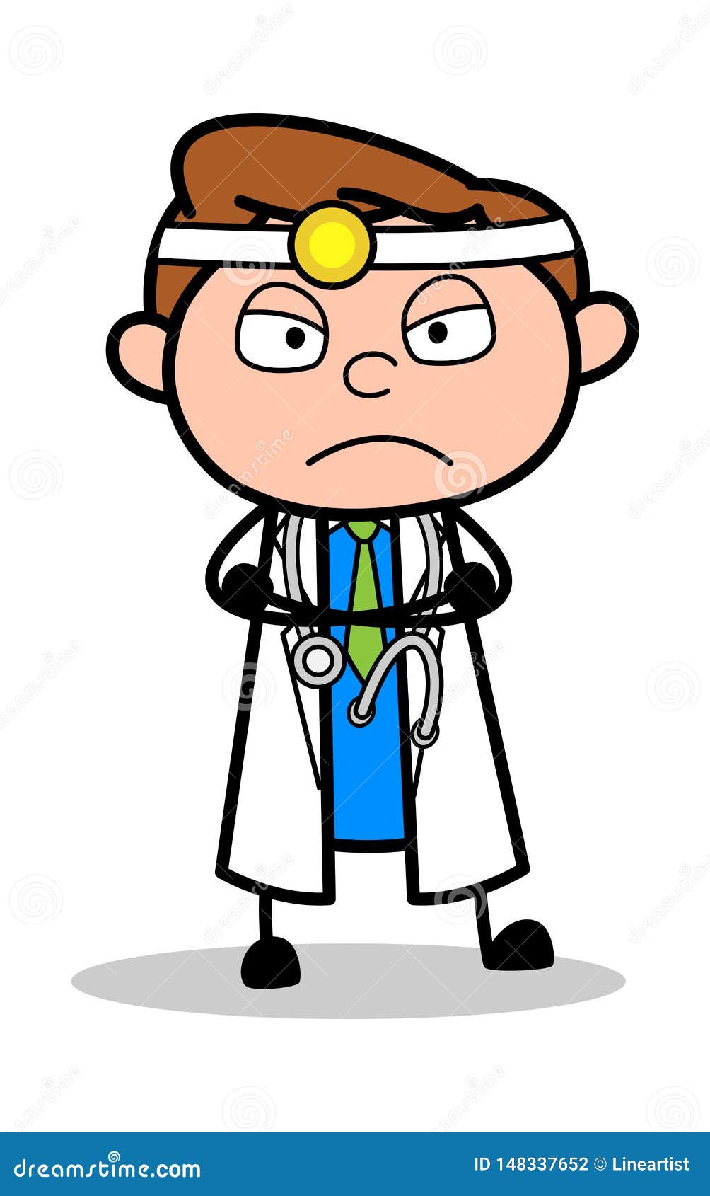 Very Angry - Professional Cartoon Doctor Vector Illustration Stock ...