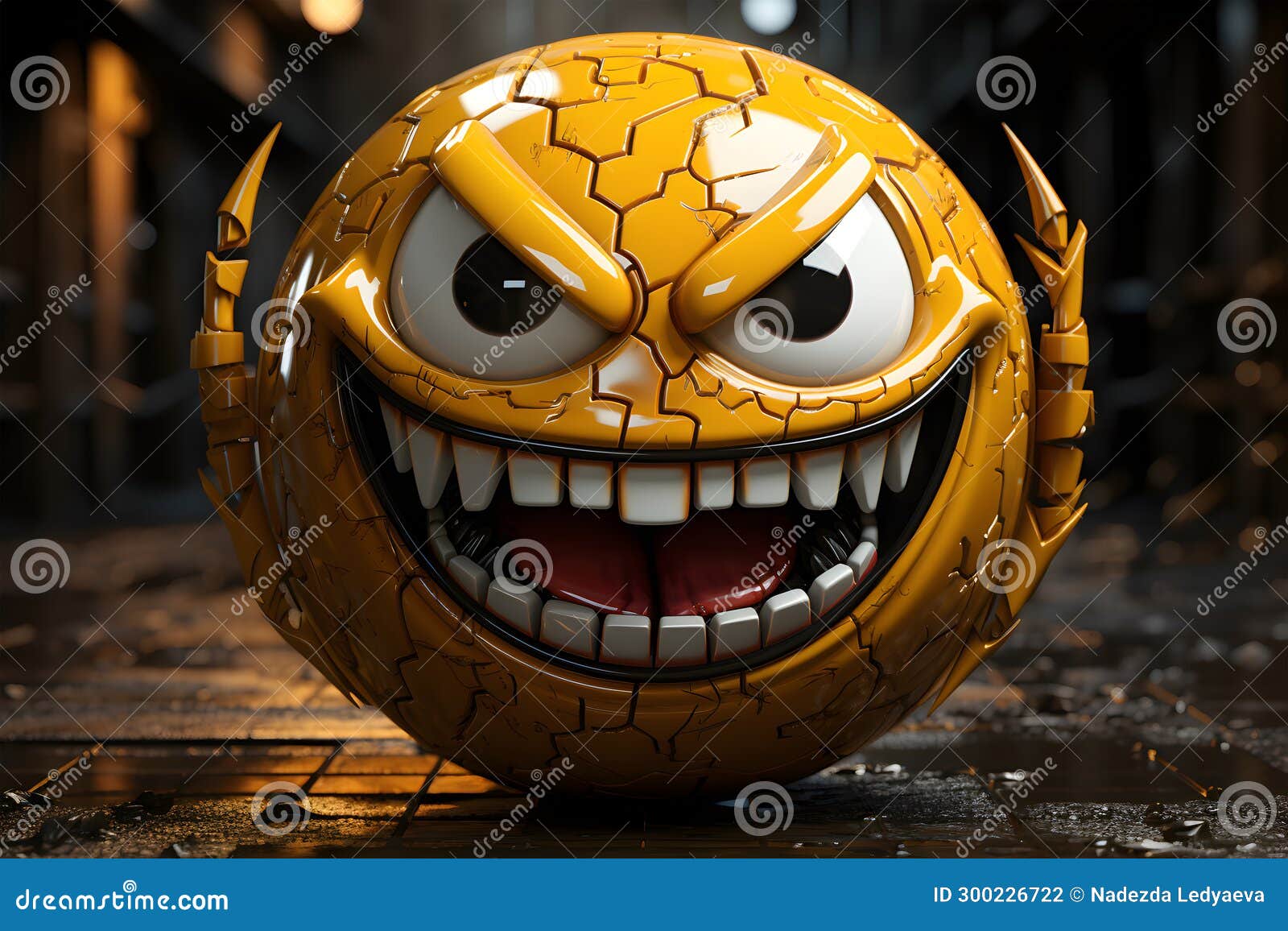 Very Angry Yellow Smiley Face. Stock Illustration - Illustration of ...